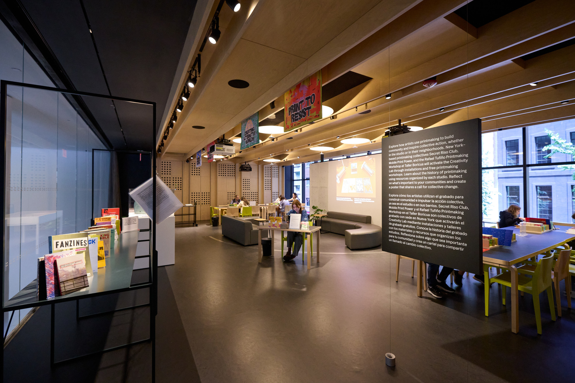 Installation view of Creativity Lab: Printmaking as Collective Action: Installation view of ...