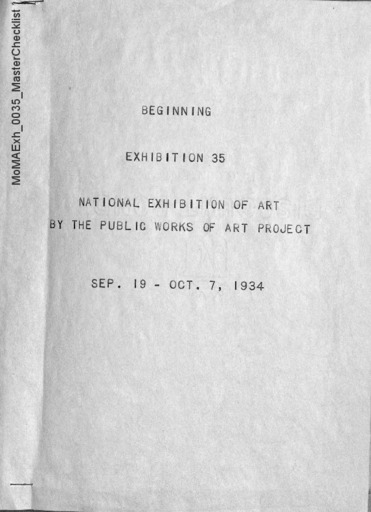 National Exhibition of Art by the Public Works of Art Project | MoMA