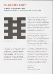 Ellsworth Kelly: 15 Works on Paper, 1949–1958 | MoMA