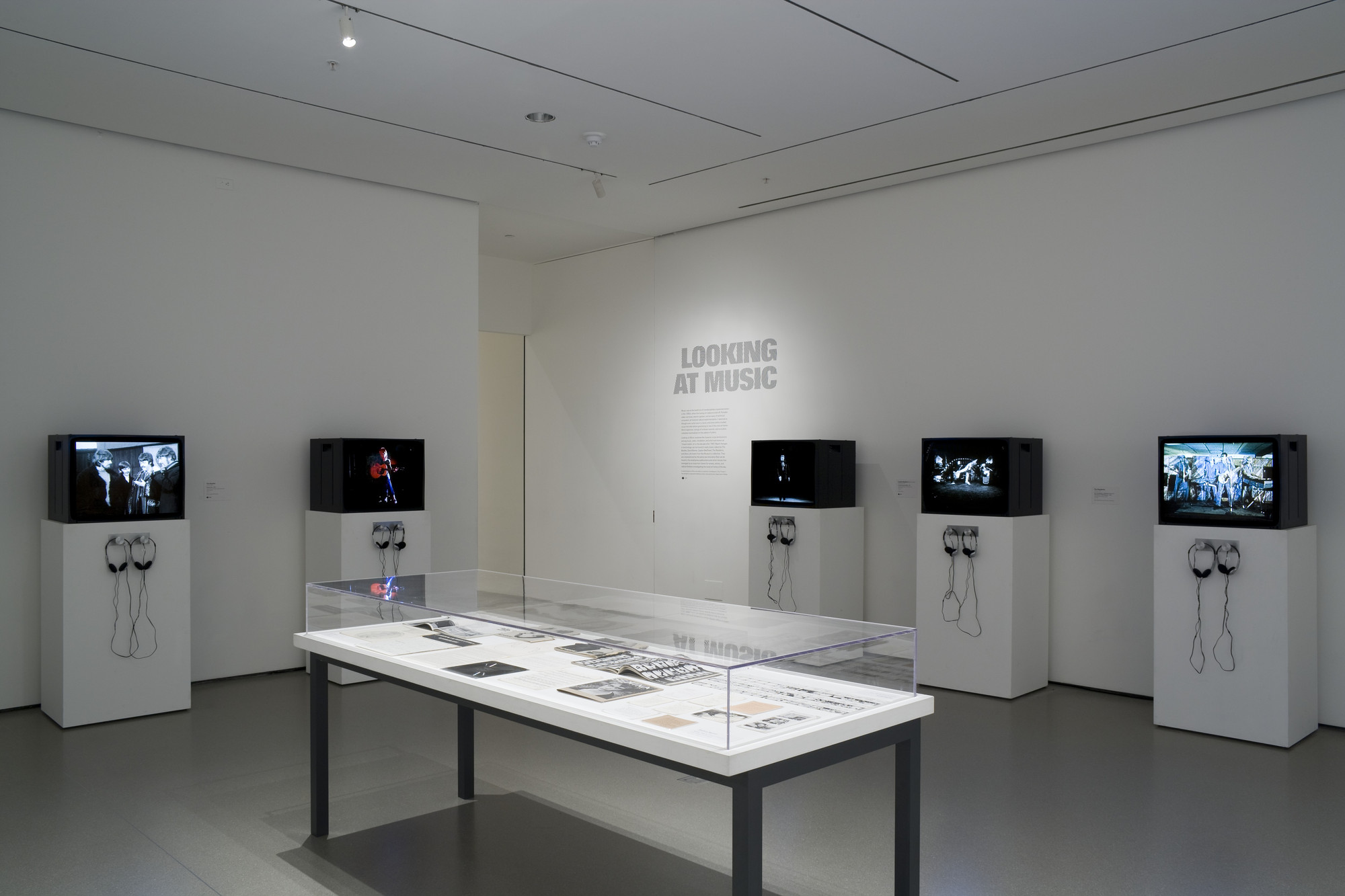 Installation view of the exhibition "Looking at Music: Media Art of the ...