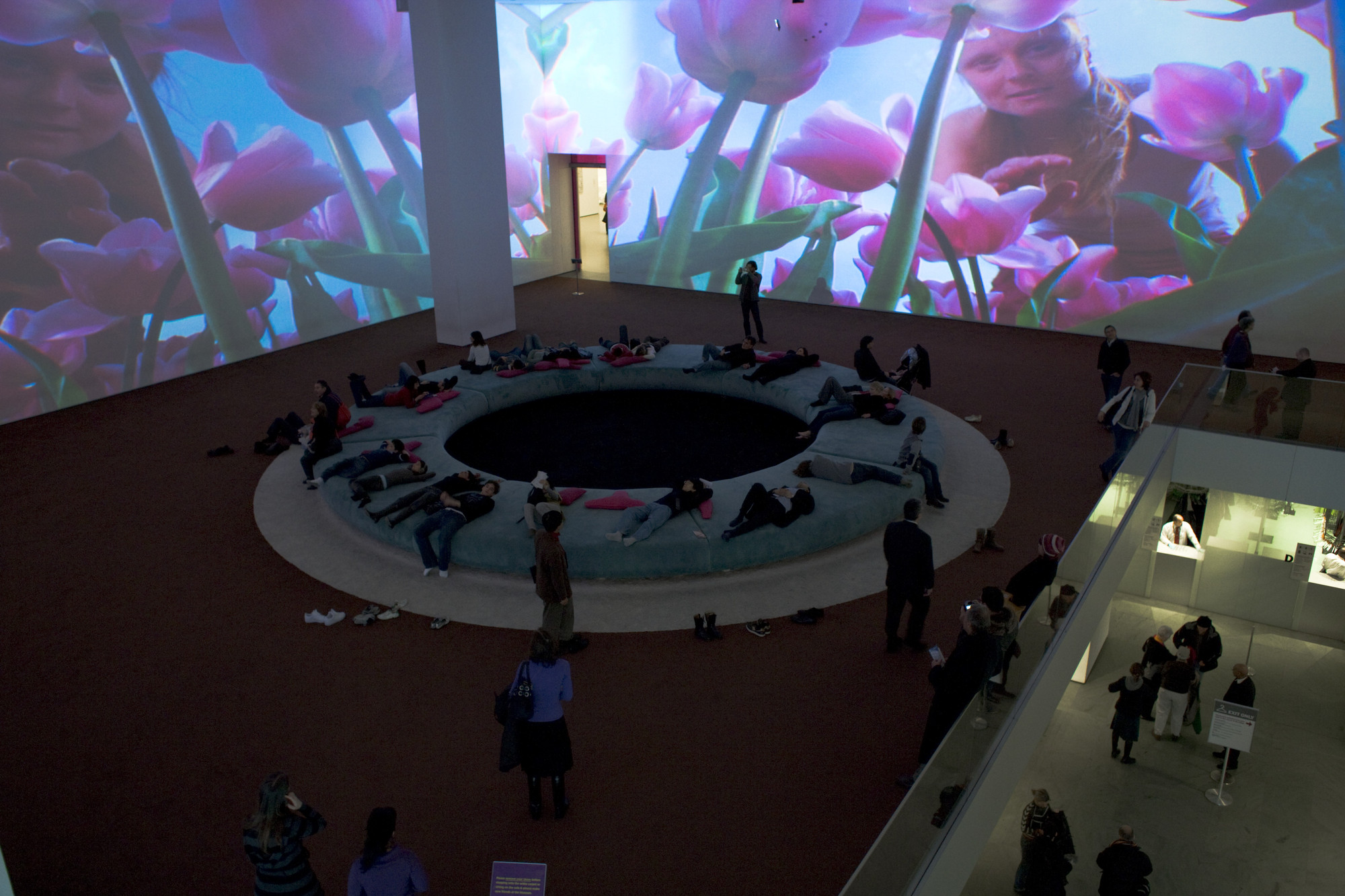 Installation view of the exhibition "Pipilotti Rist: Pour Your Body Out ...
