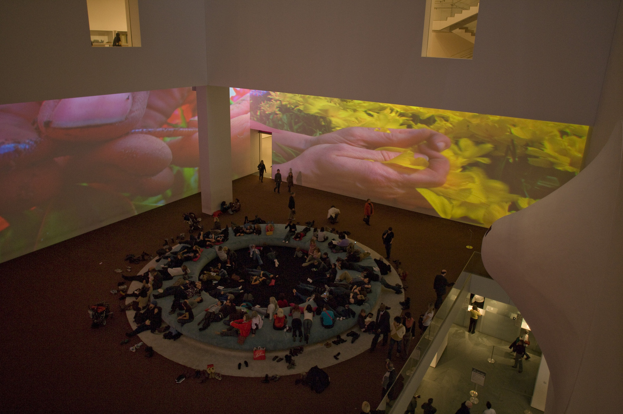 Installation view of the exhibition "Pipilotti Rist: Pour Your Body Out ...