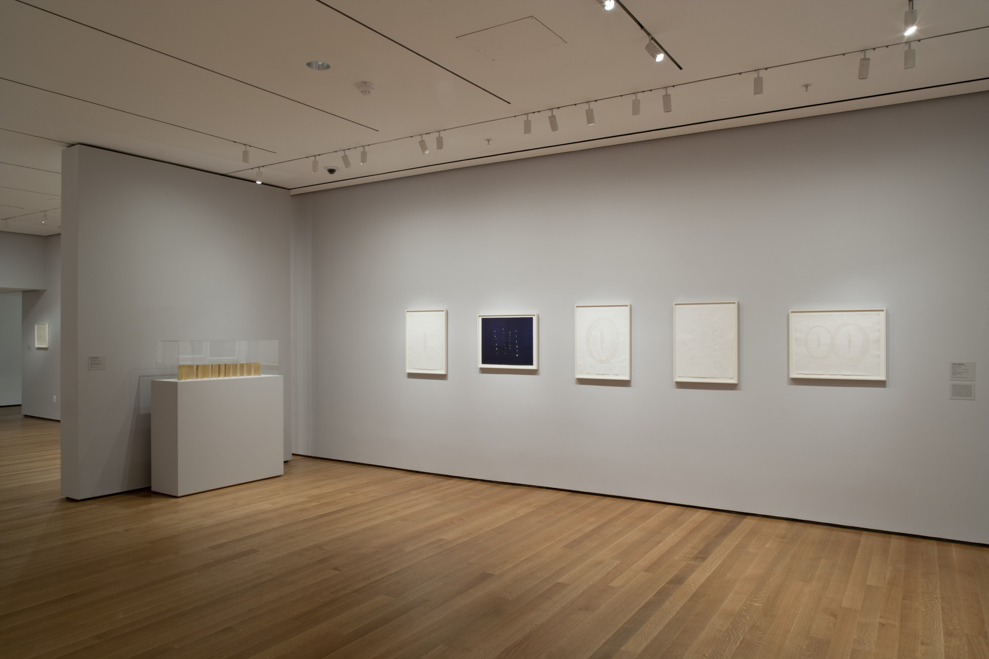Installation view of the exhibition "Paper: Pressed, Stained, Slashed ...