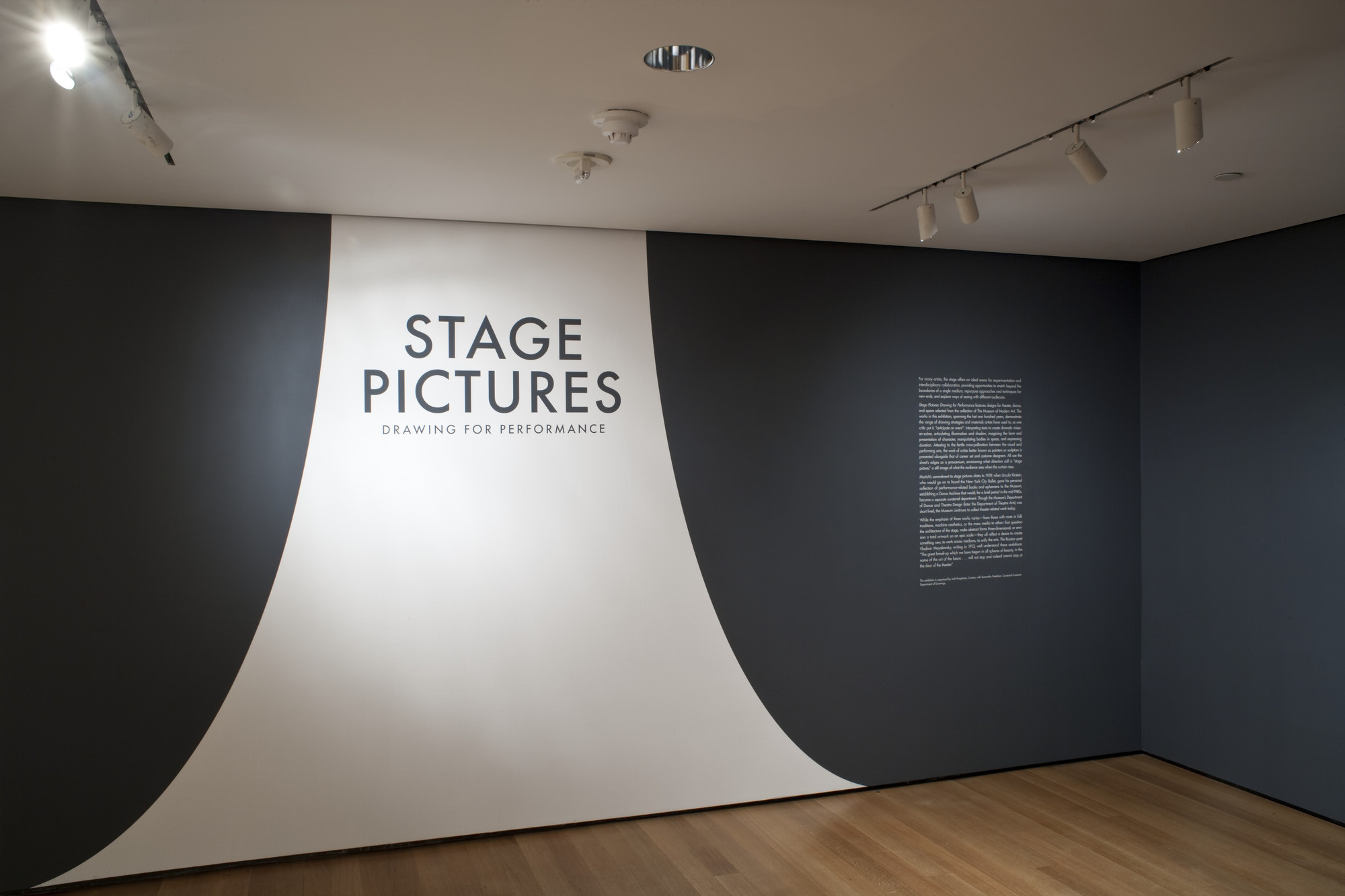 Installation view of the exhibition "Stage Pictures: Drawing for ...