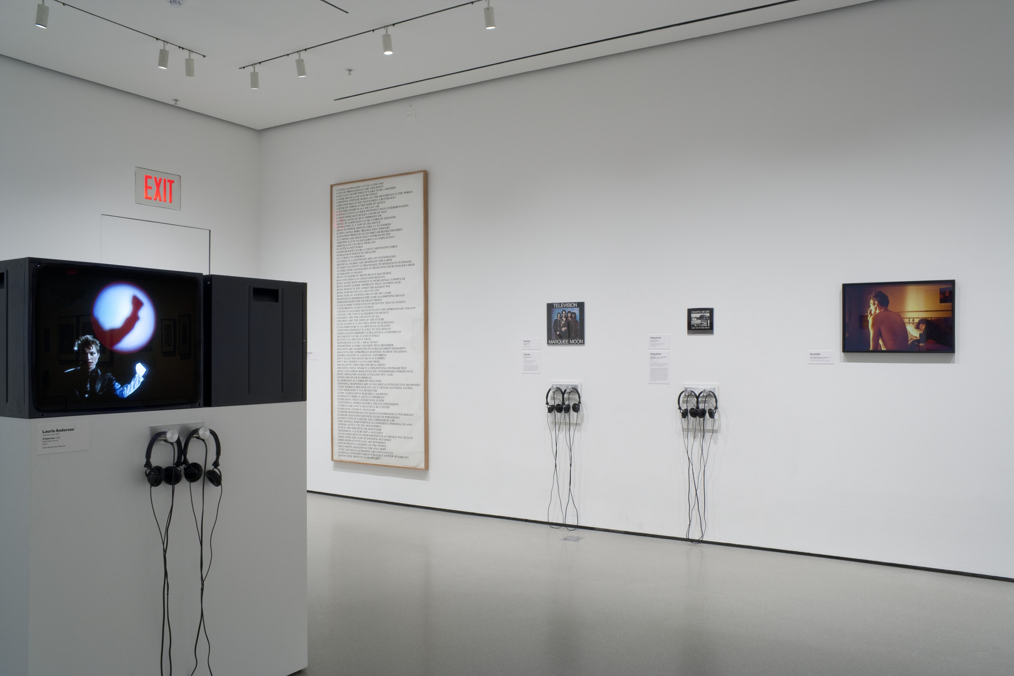 Installation view of the exhibition "Looking at Music, Side 2" | MoMA