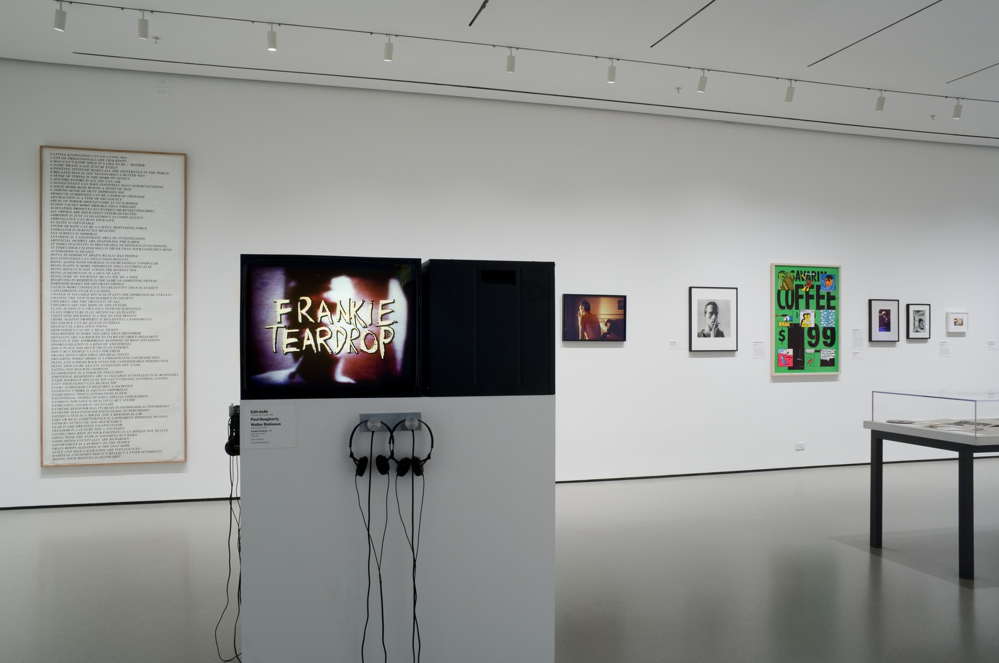 Installation view of the exhibition "Looking at Music, Side 2" | MoMA