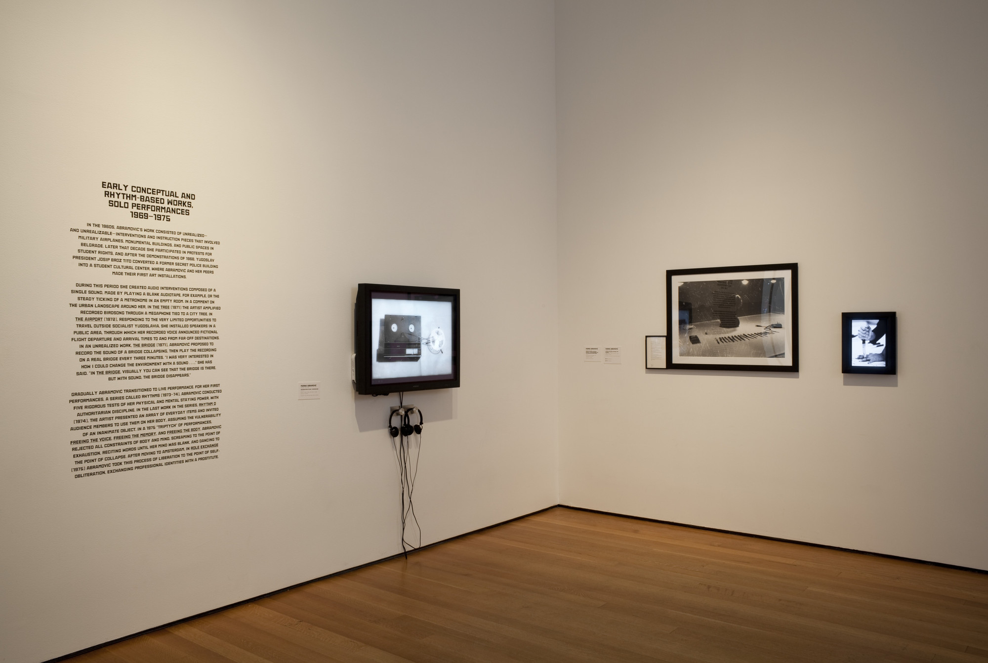 Installation view of the exhibition "Marina Abramović: The Artist is ...