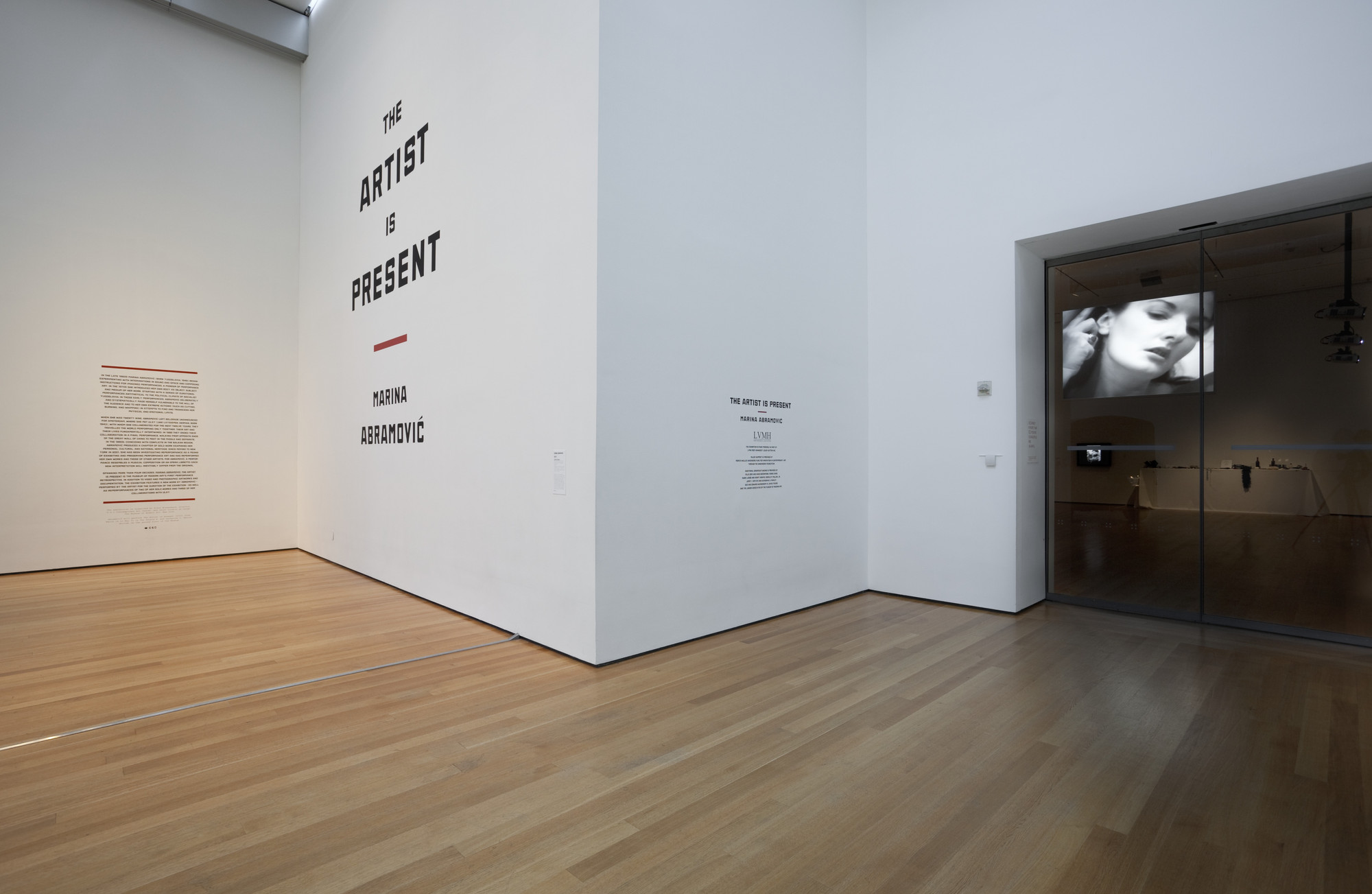 Installation view of the exhibition "Marina Abramović: The Artist is ...