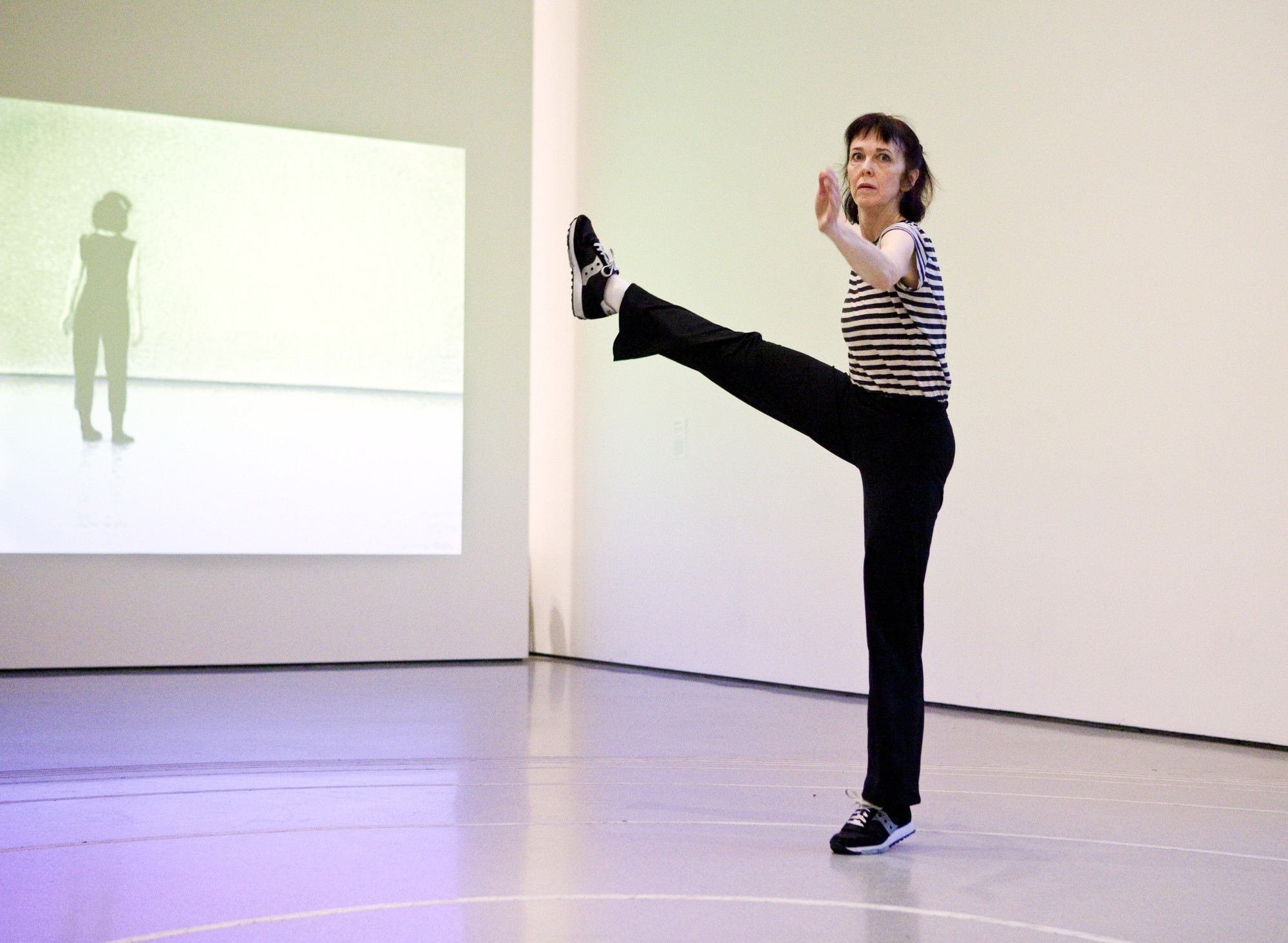 View of the performance, "Performance 3: Trio A by Yvonne Rainer" | MoMA