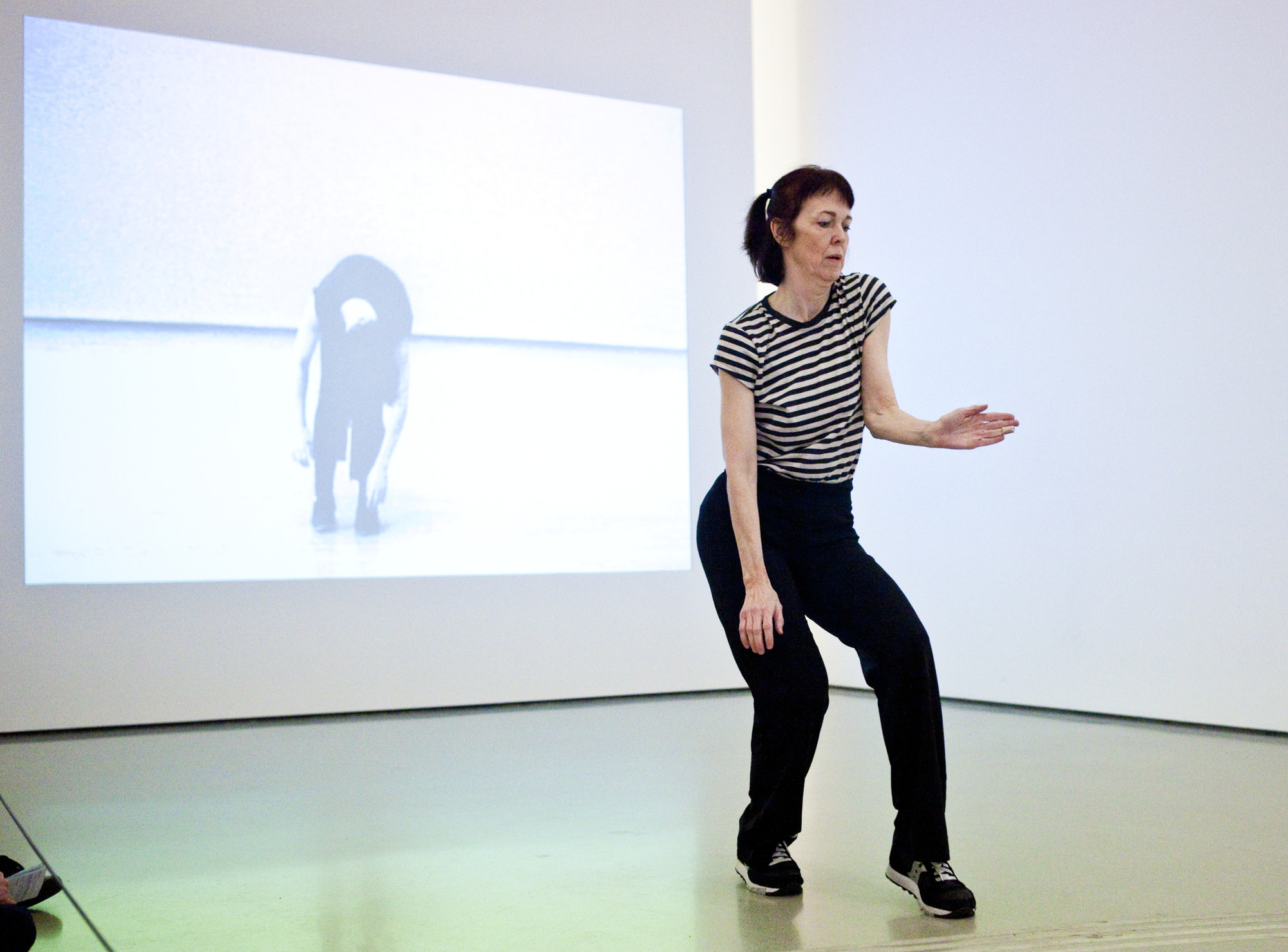 View of the performance, "Performance 3: Trio A by Yvonne Rainer" | MoMA