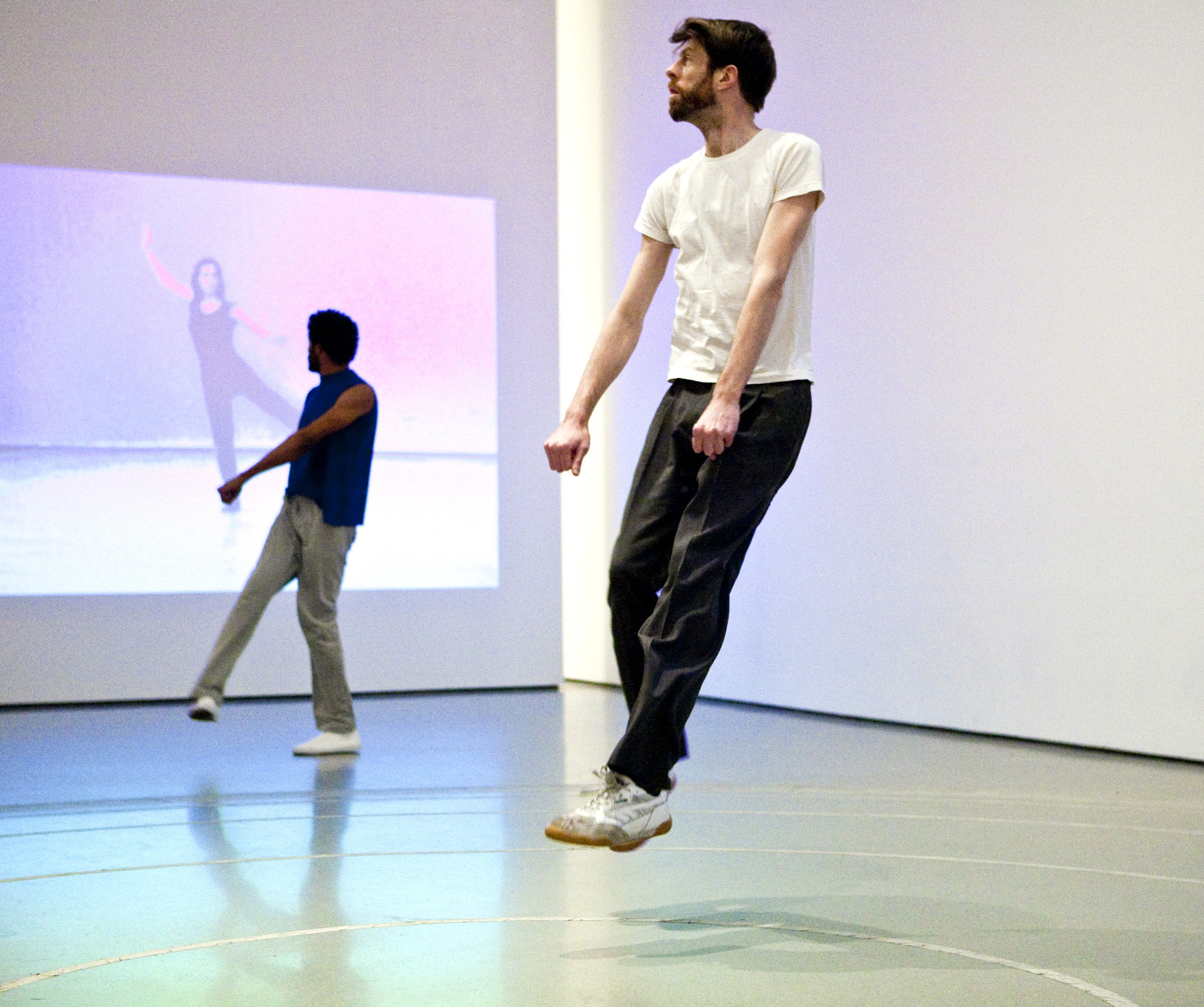 View of the performance, "Performance 3: Trio A by Yvonne Rainer" | MoMA