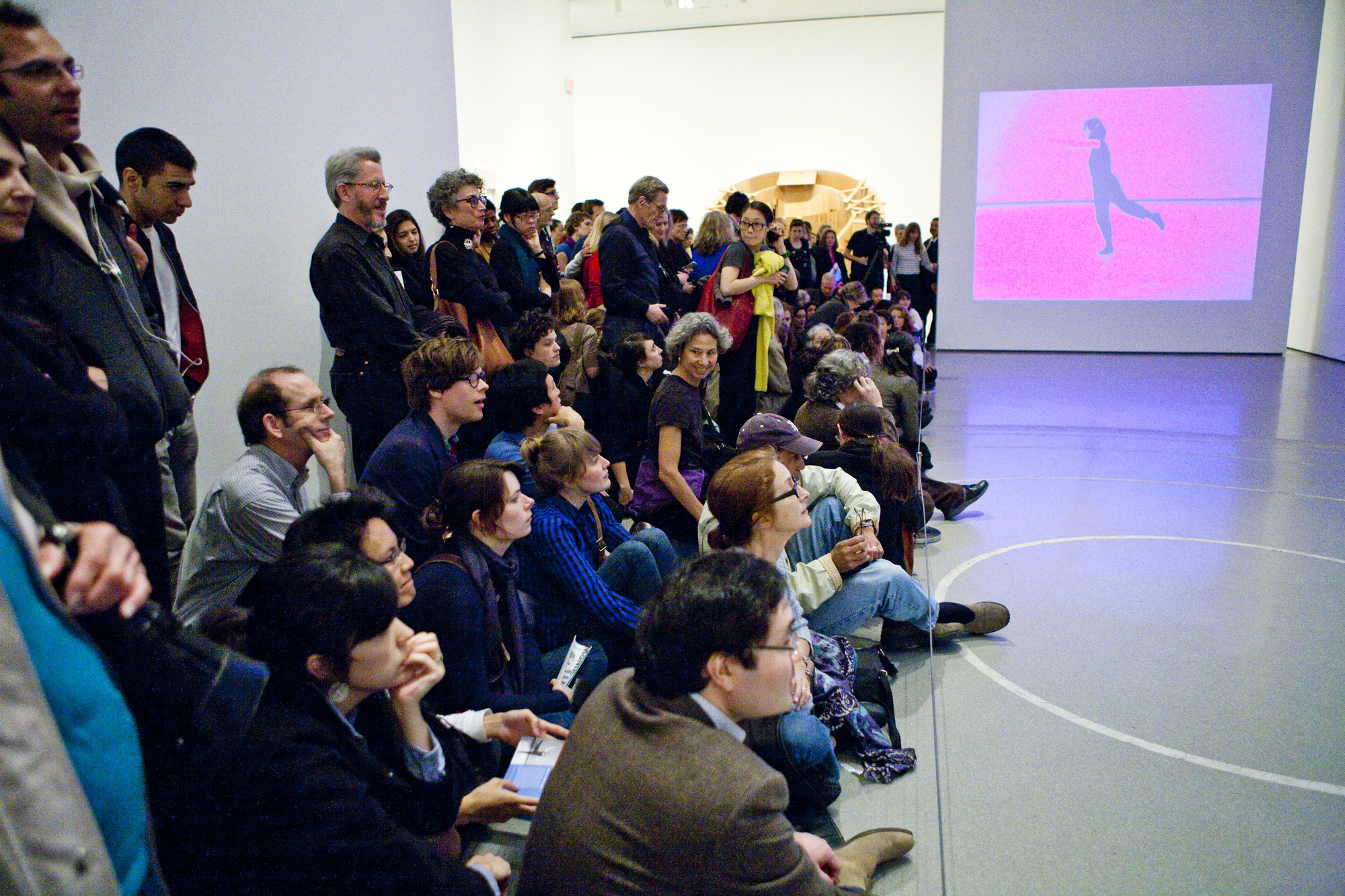View of the performance, "Performance 3: Trio A by Yvonne Rainer" | MoMA