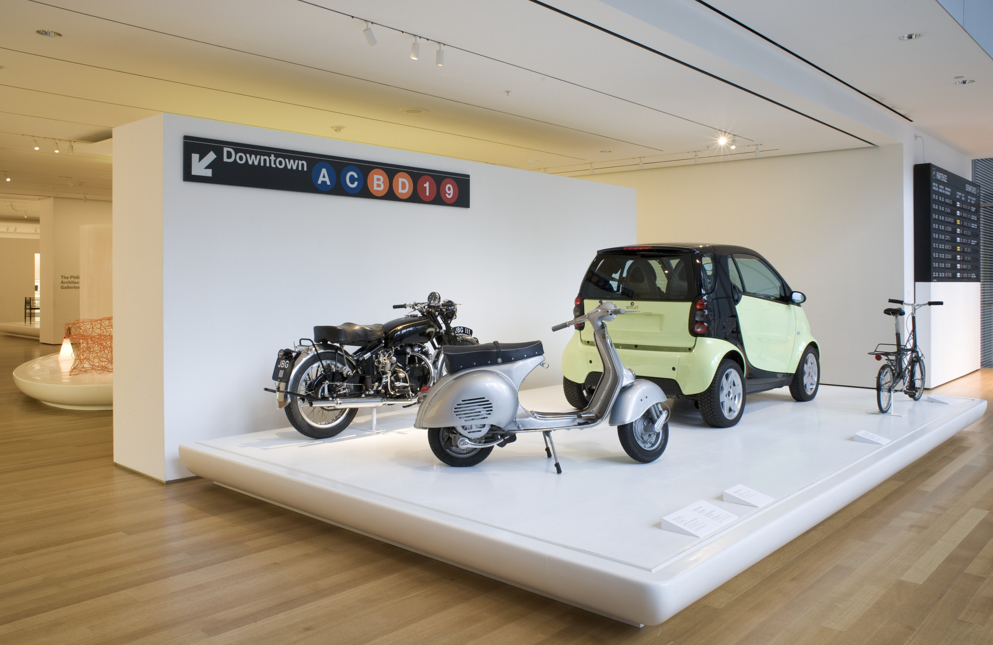 Installation view of the exhibition "Architecture and Design: Rotation ...