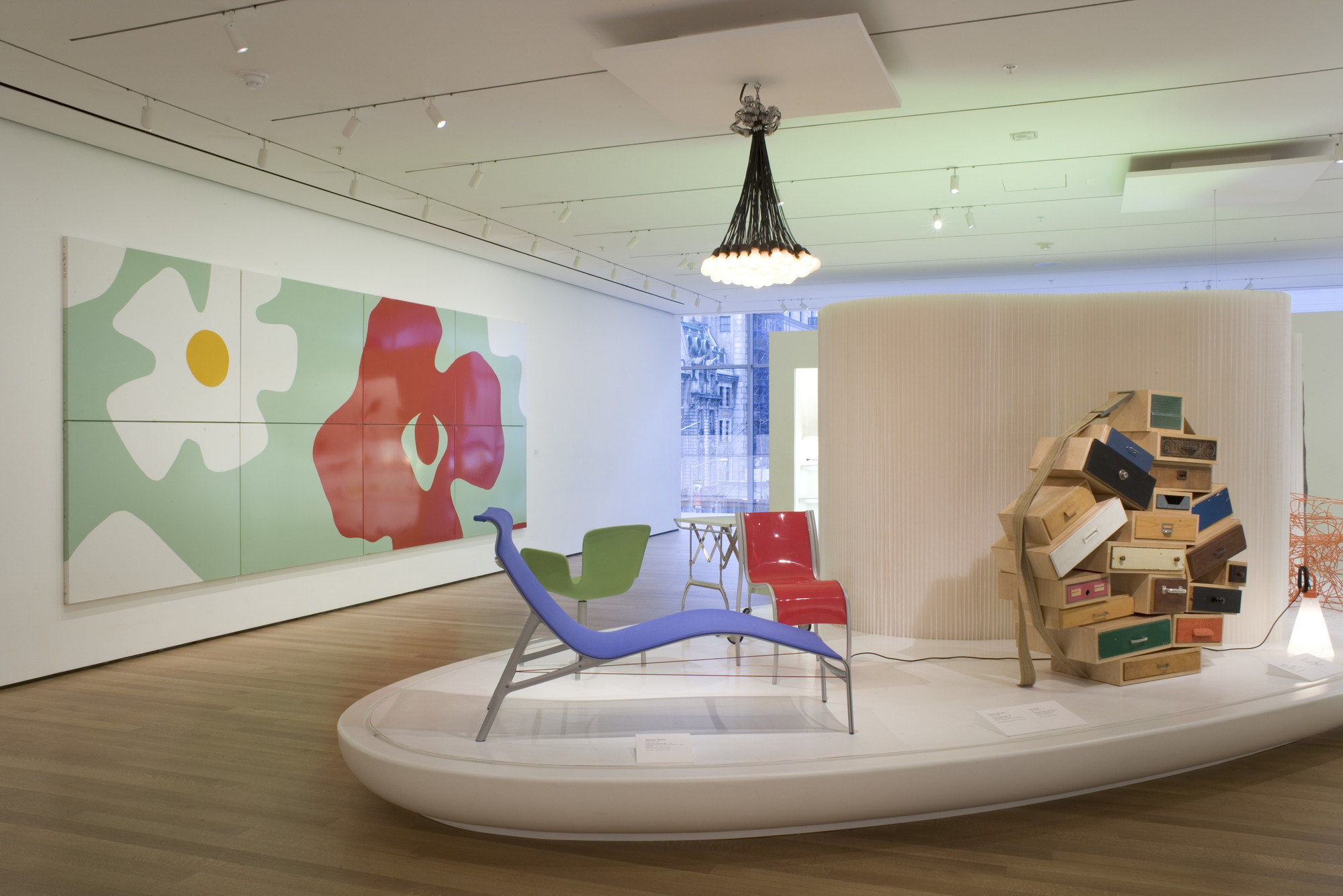 Installation view of the exhibition "Architecture and Design: Rotation ...