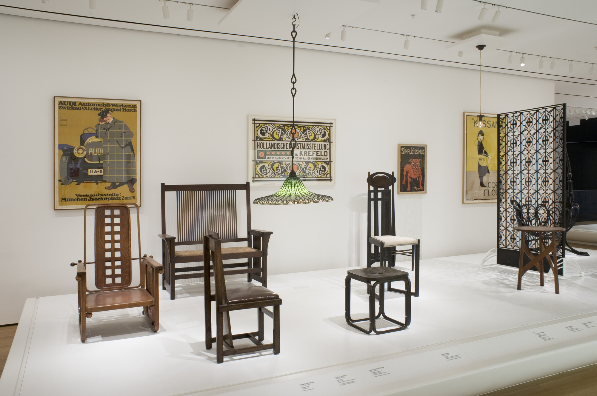 Installation view of the exhibition "Architecture and Design: Rotation ...