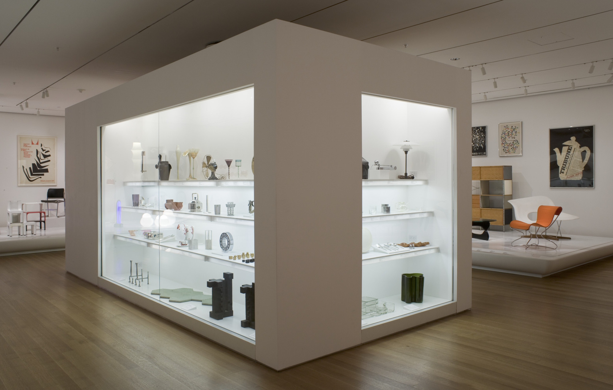 Installation view of the exhibition "Architecture and Design: Rotation ...