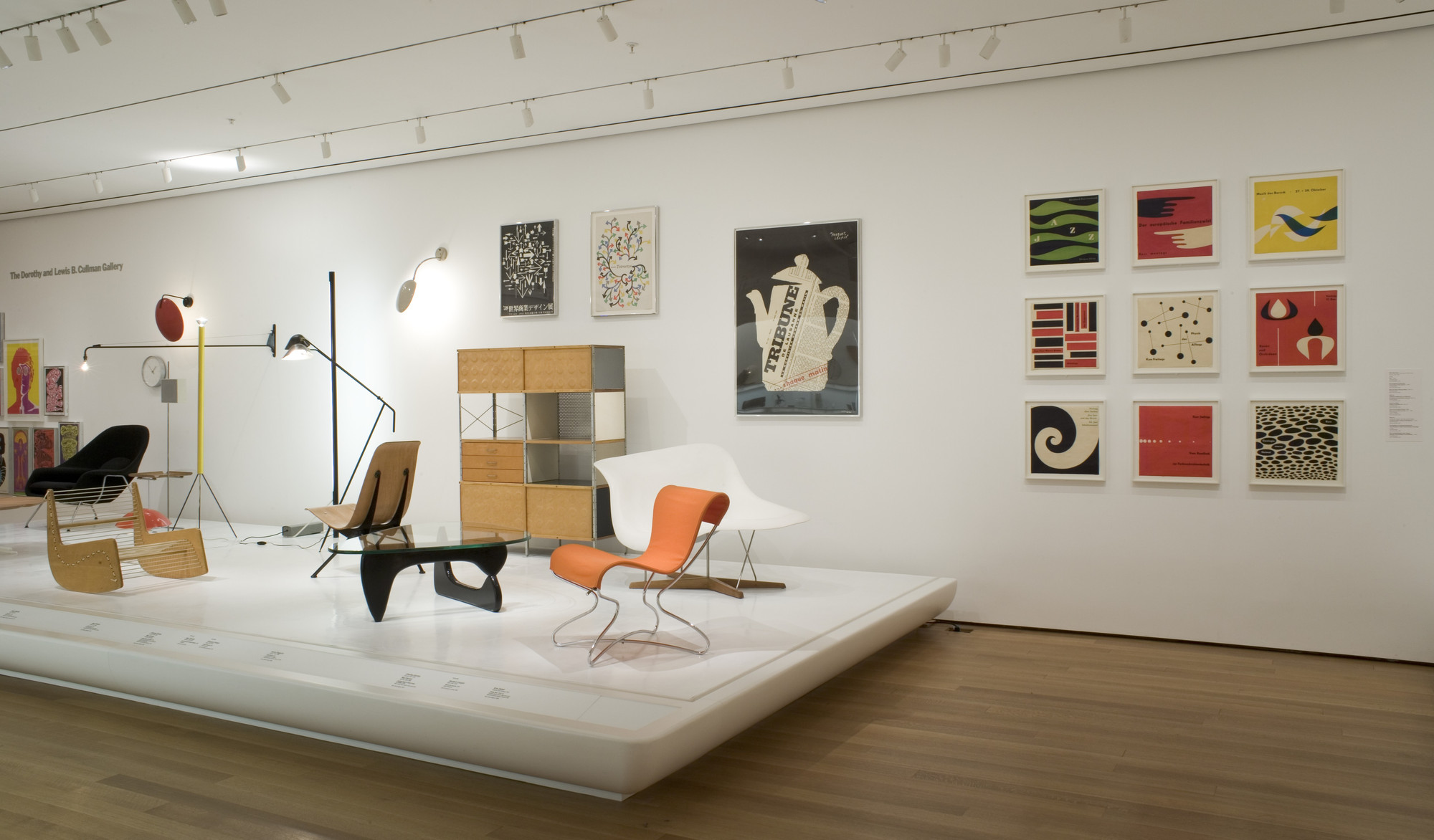 Installation view of the exhibition "Architecture and Design: Rotation ...