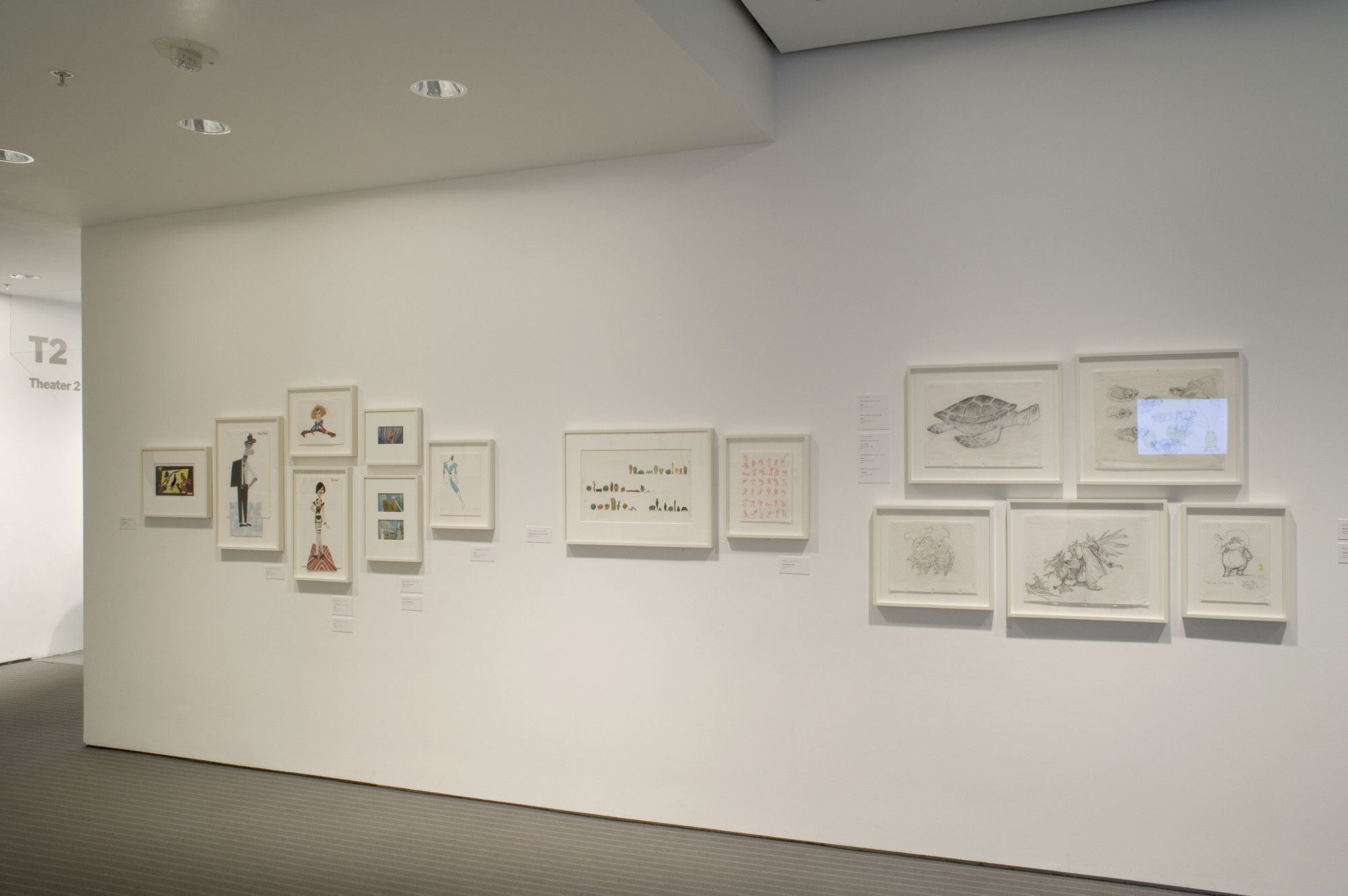 Installation view of the exhibition "Pixar: 20 Years of Animation" | MoMA