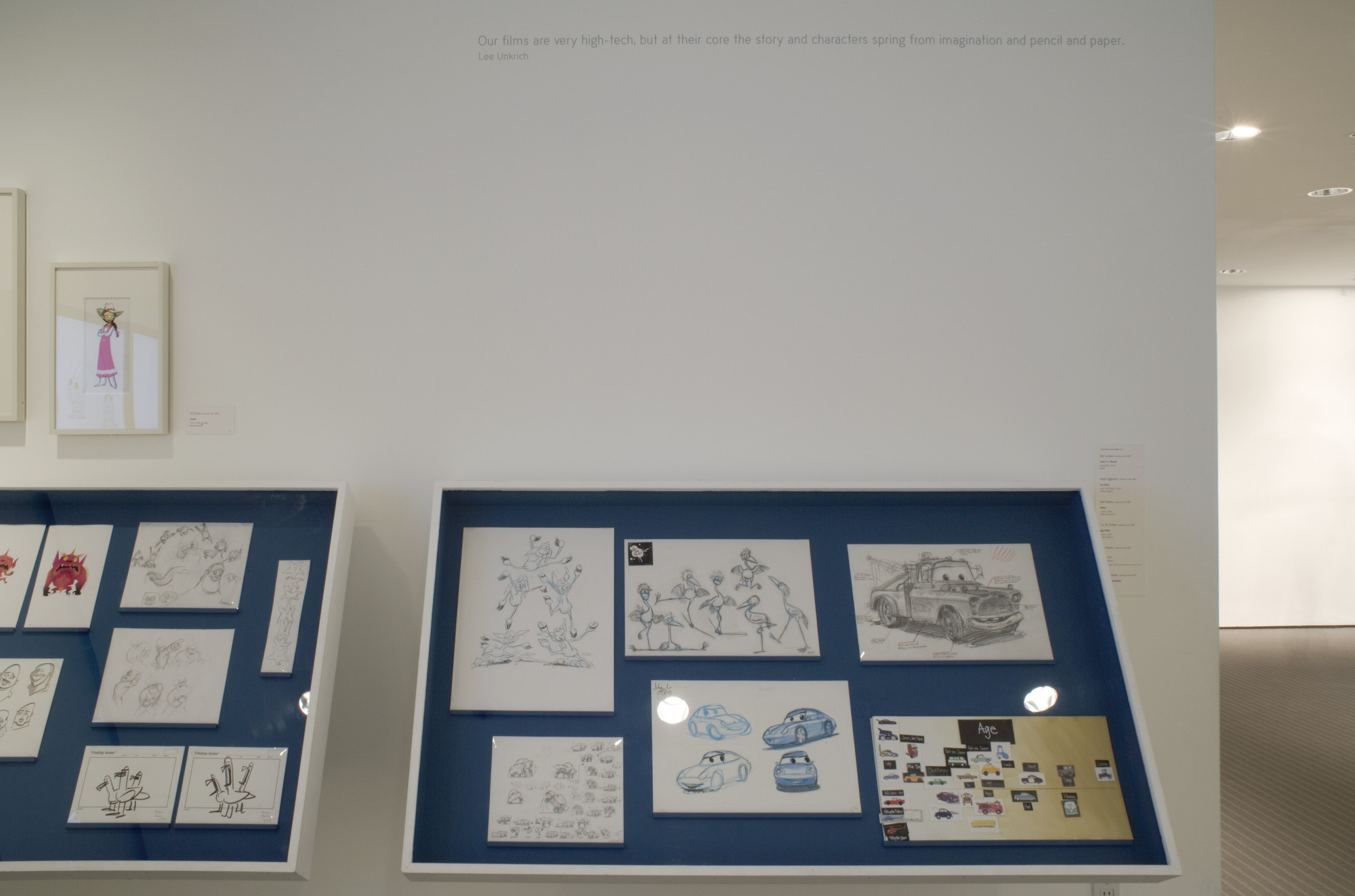 Installation view of the exhibition "Pixar: 20 Years of Animation" | MoMA