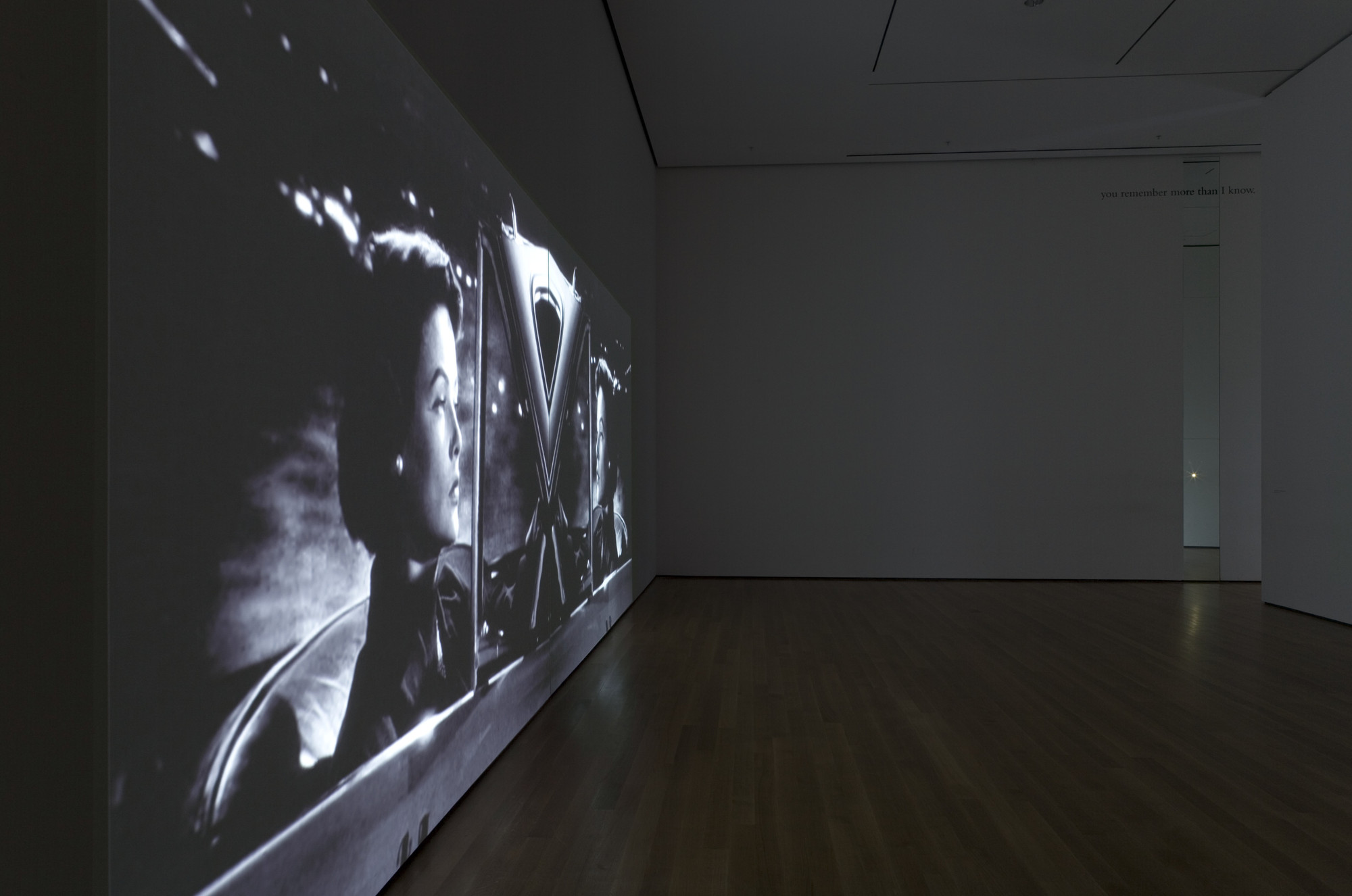 Installation view of the exhibition "Douglas Gordon: Timeline" | MoMA
