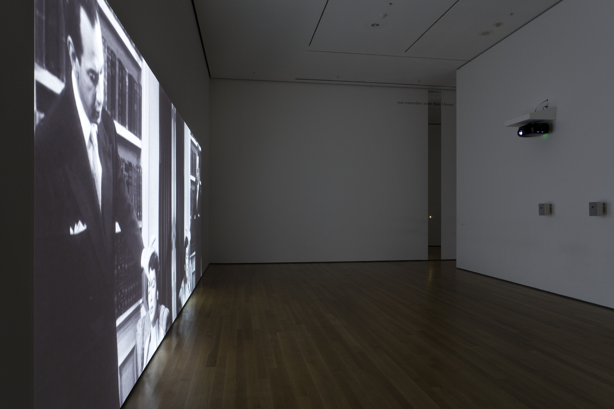 Installation view of the exhibition "Douglas Gordon: Timeline" | MoMA