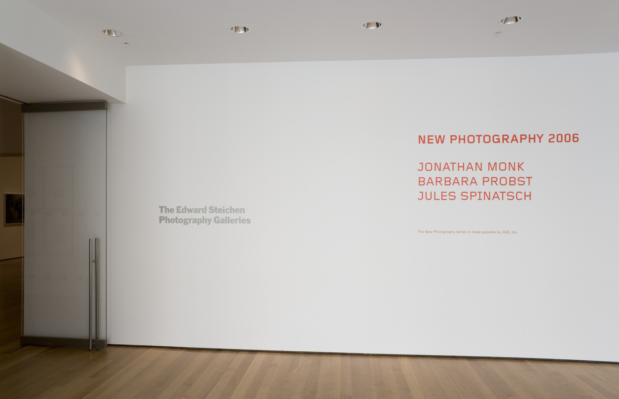 Installation view of the exhibition "New Photography '06: Jonathan Monk ...