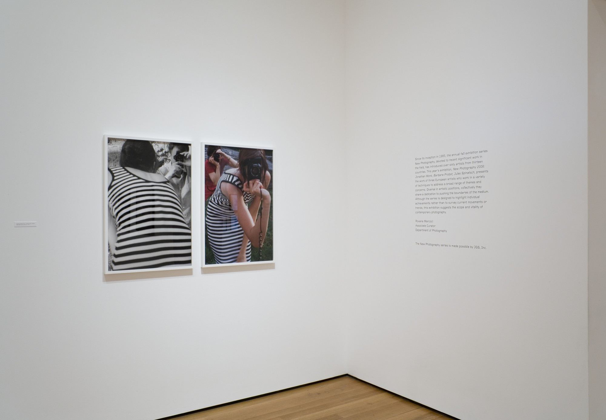 Installation view of the exhibition "New Photography '06: Jonathan Monk ...