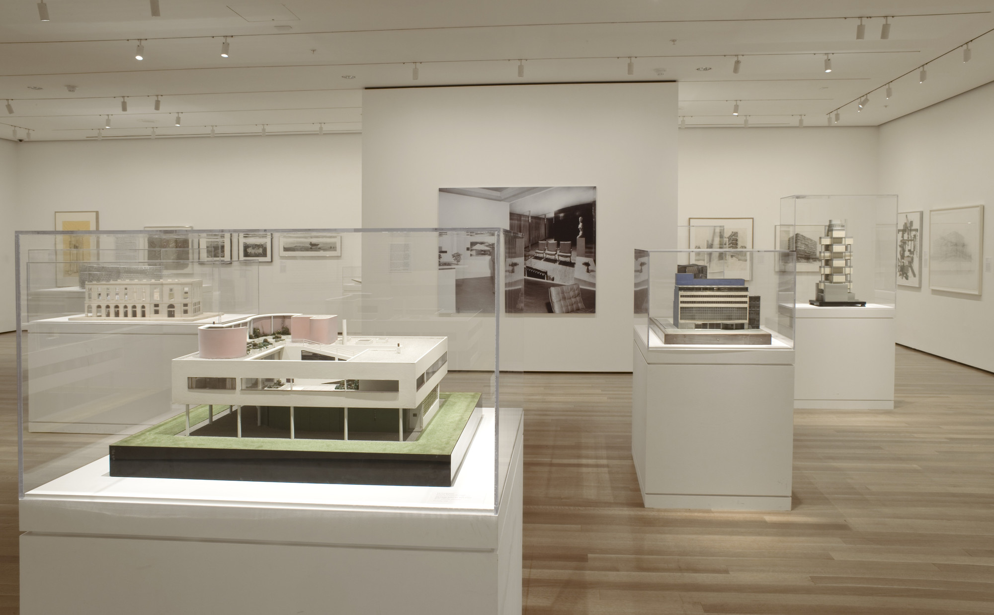 Installation view of the exhibition "75 Years of Architecture at MoMA ...