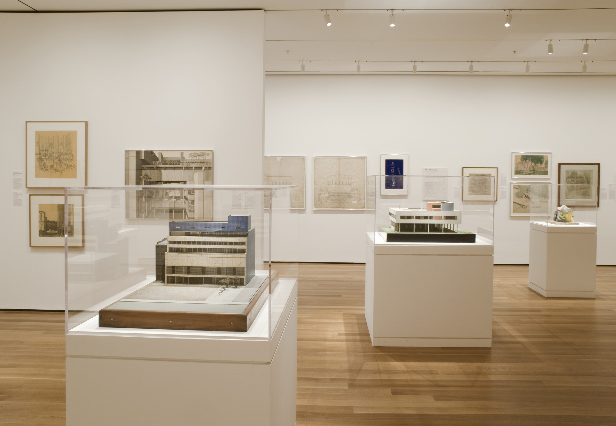 Installation view of the exhibition "75 Years of Architecture at MoMA ...