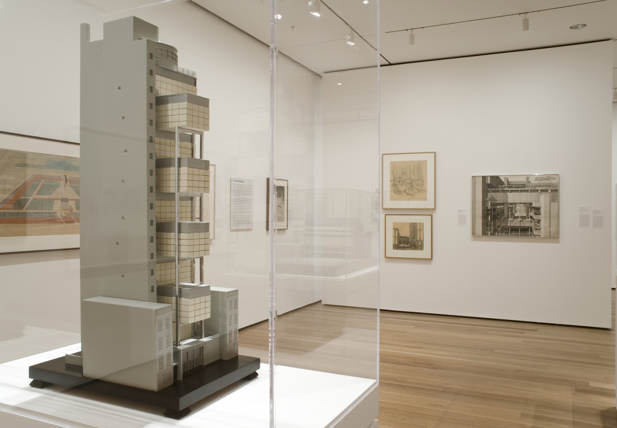 Installation view of the exhibition "75 Years of Architecture at MoMA ...