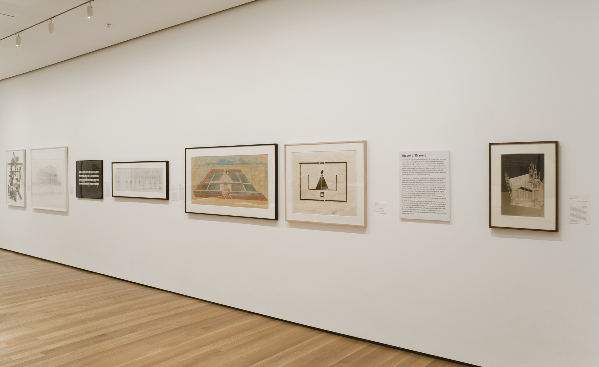 Installation view of the exhibition "75 Years of Architecture at MoMA ...