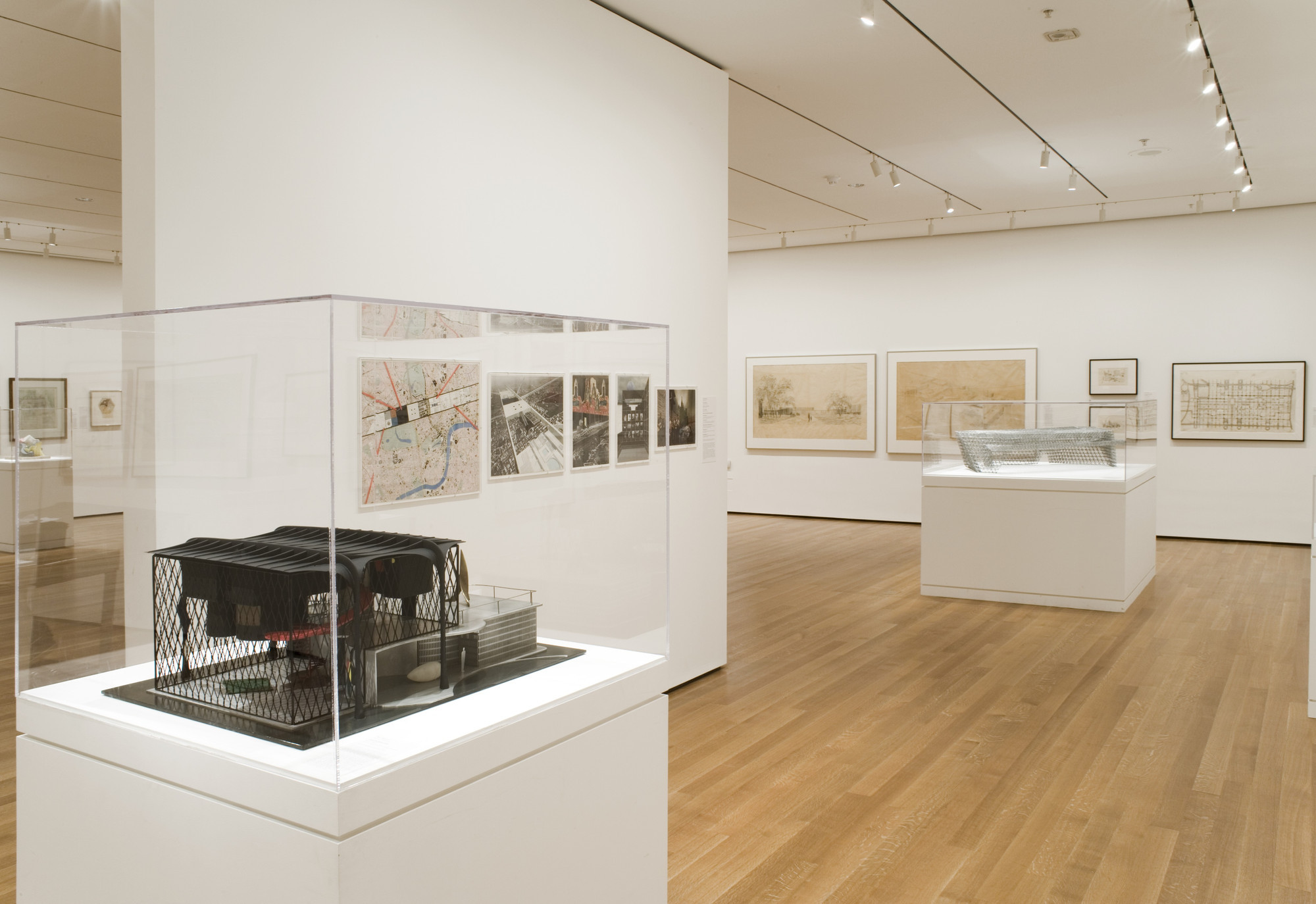 Installation view of the exhibition "75 Years of Architecture at MoMA ...