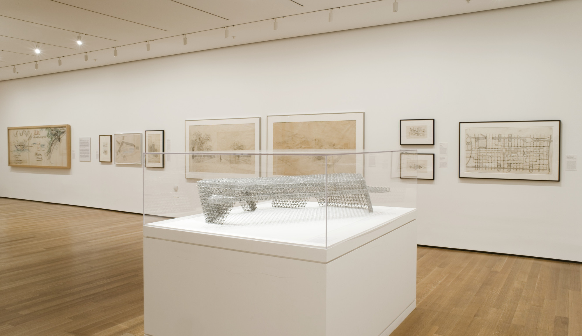 Installation view of the exhibition "75 Years of Architecture at MoMA ...