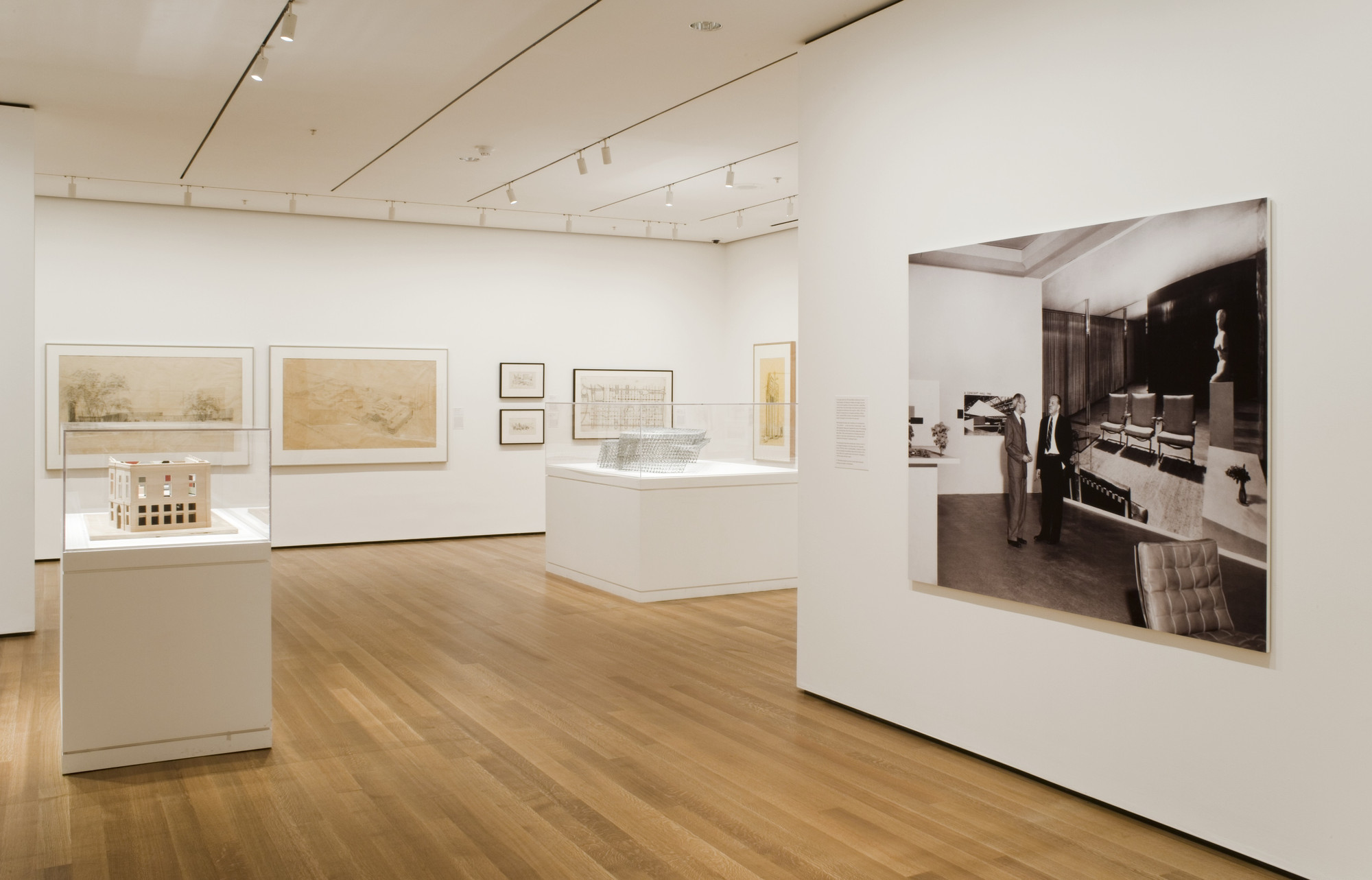 Installation view of the exhibition "75 Years of Architecture at MoMA ...