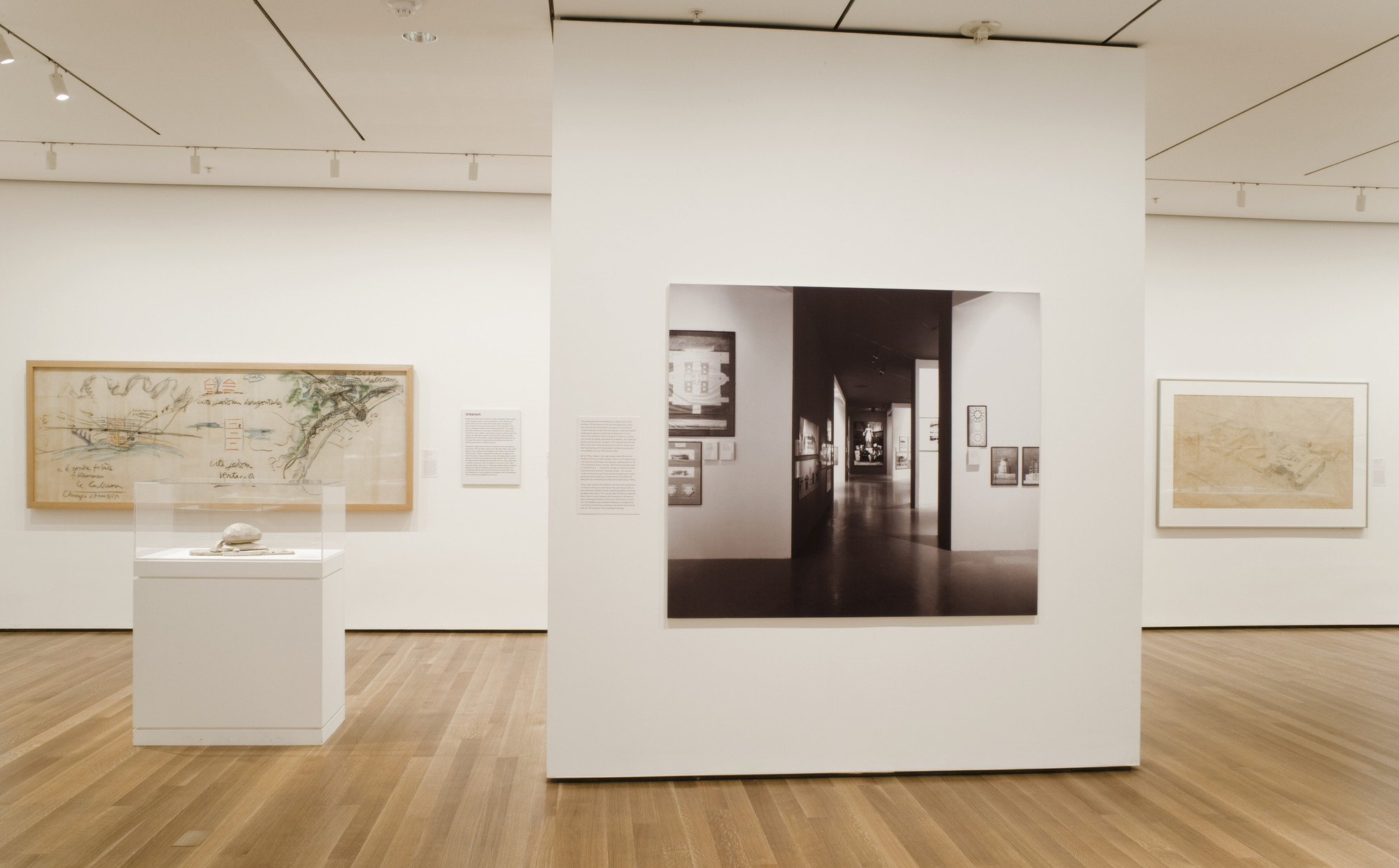 Installation view of the exhibition "75 Years of Architecture at MoMA ...