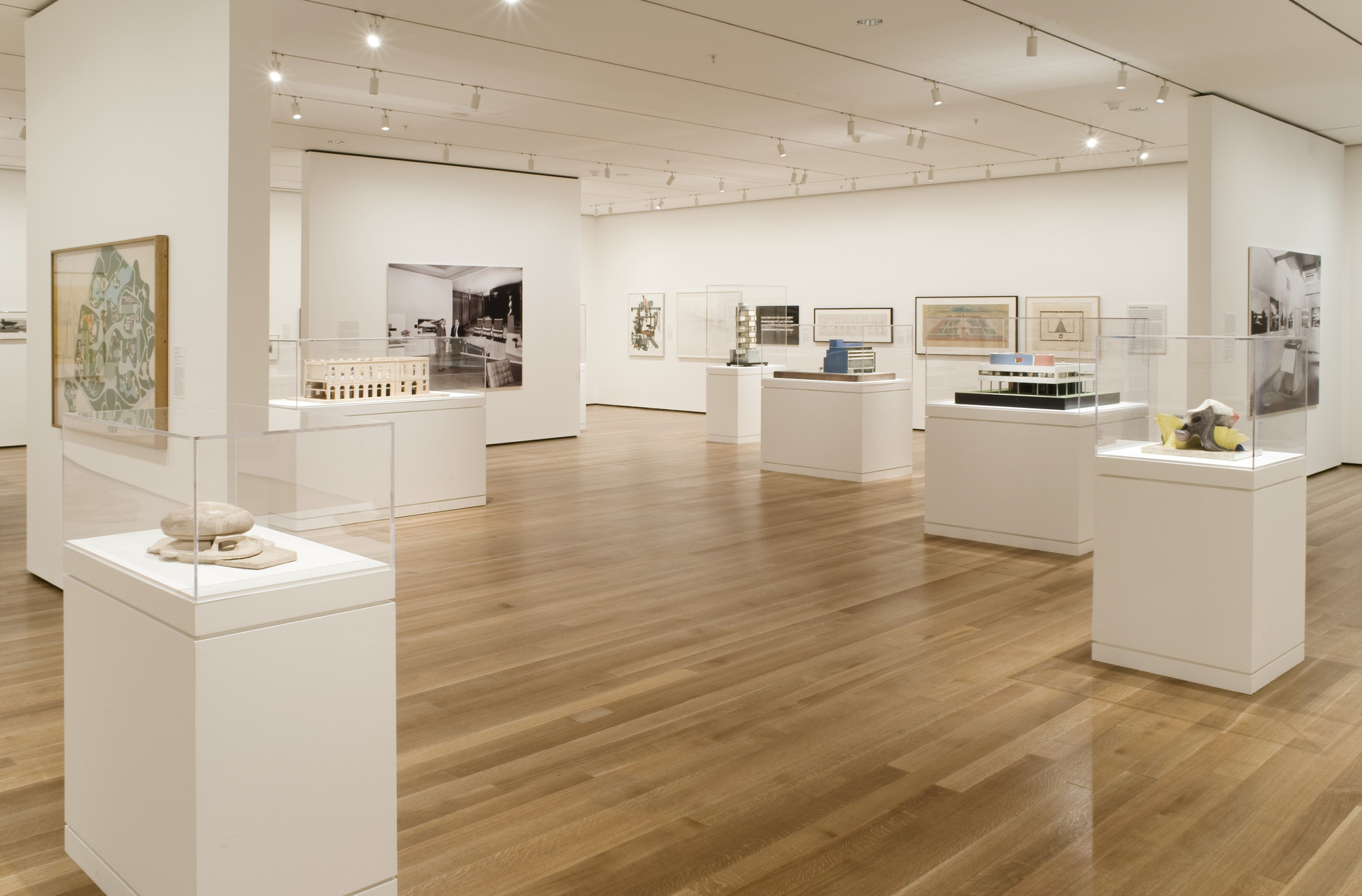 Installation view of the exhibition "75 Years of Architecture at MoMA ...