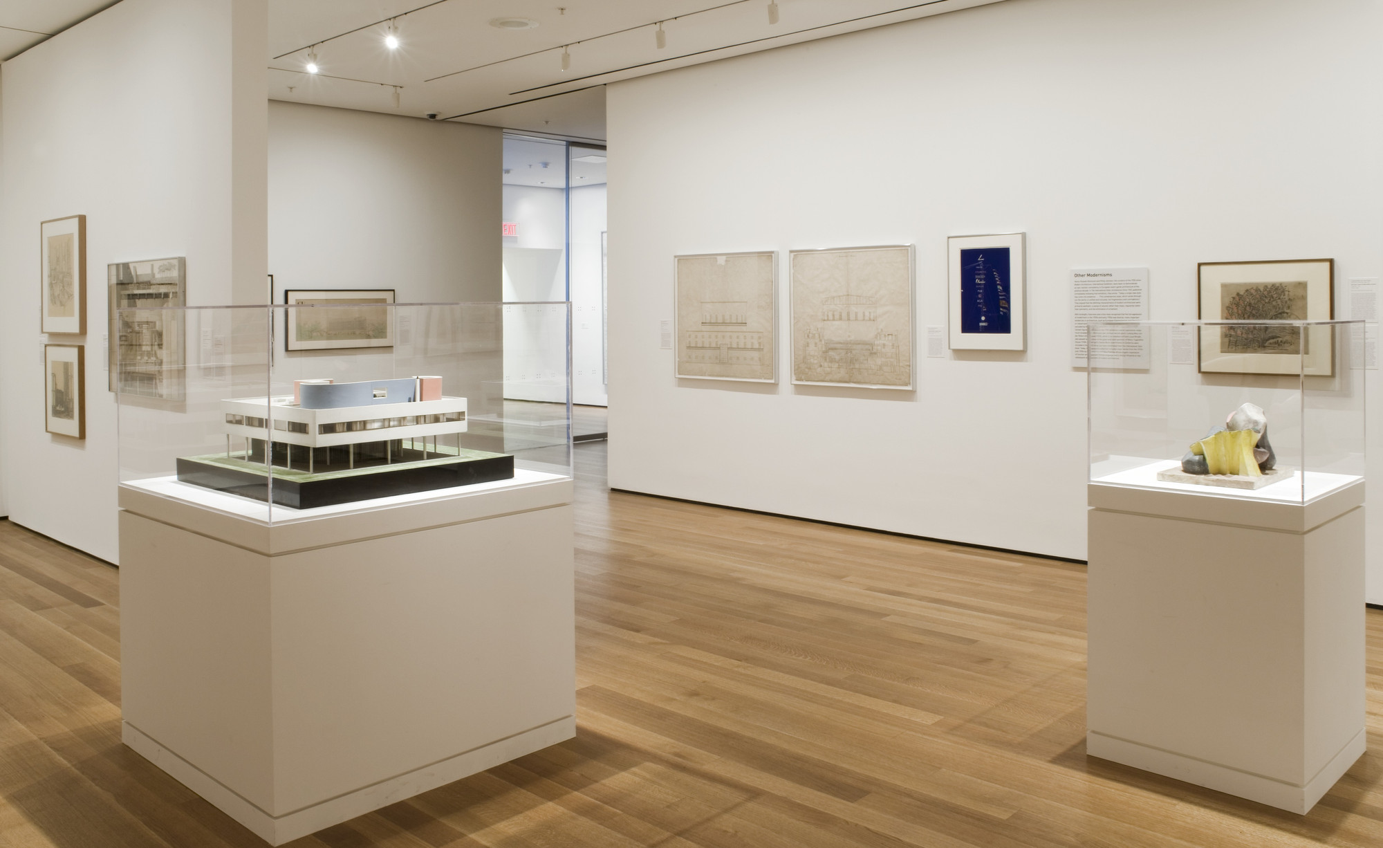 Installation view of the exhibition "75 Years of Architecture at MoMA ...