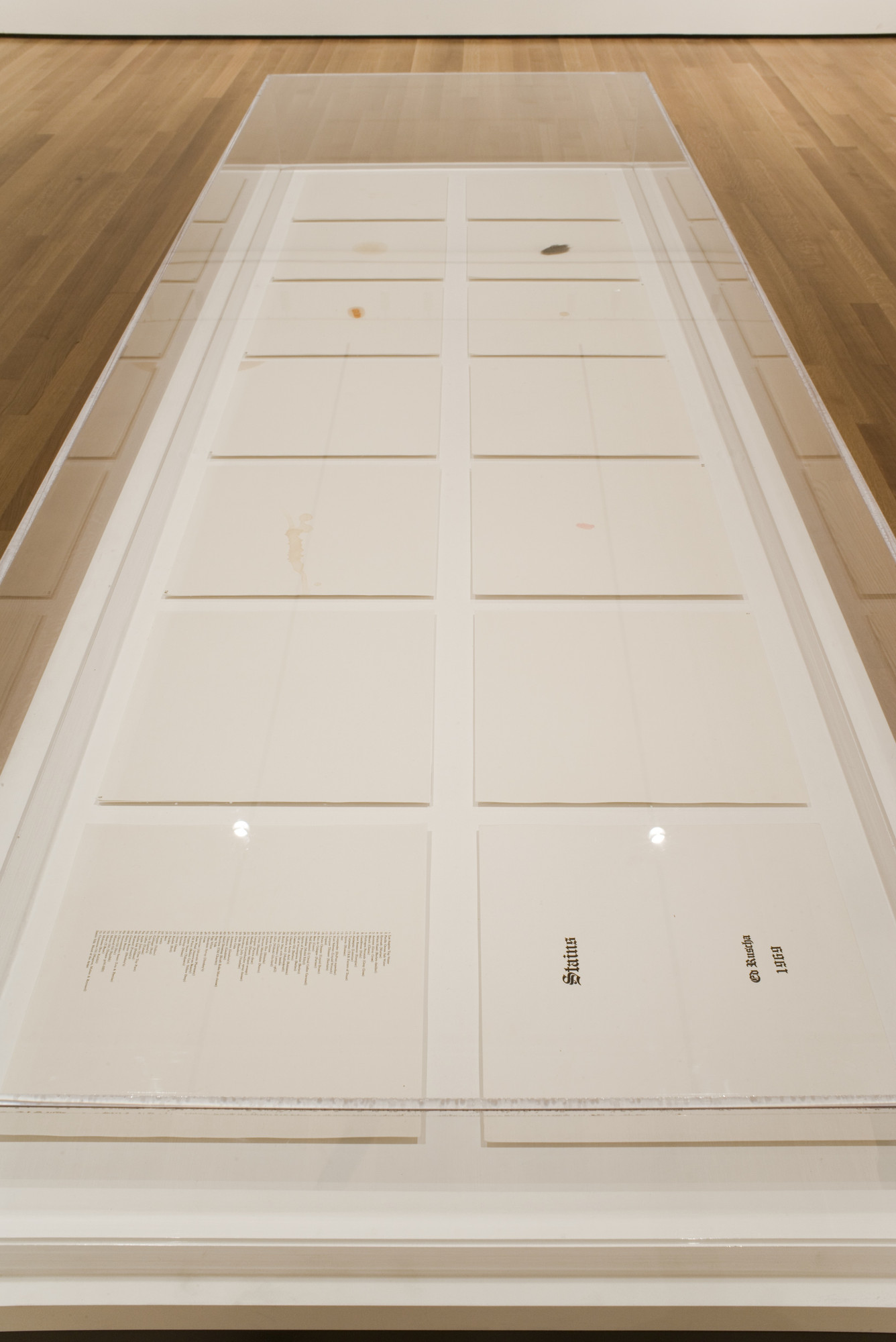 Installation view of the exhibition "Lines, Grids, Stains, Words" | MoMA