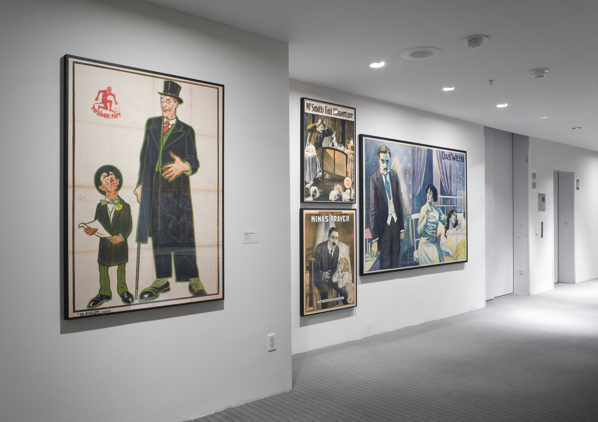 Installation view of the exhibition "Sensation and Sentiment: Cinema ...