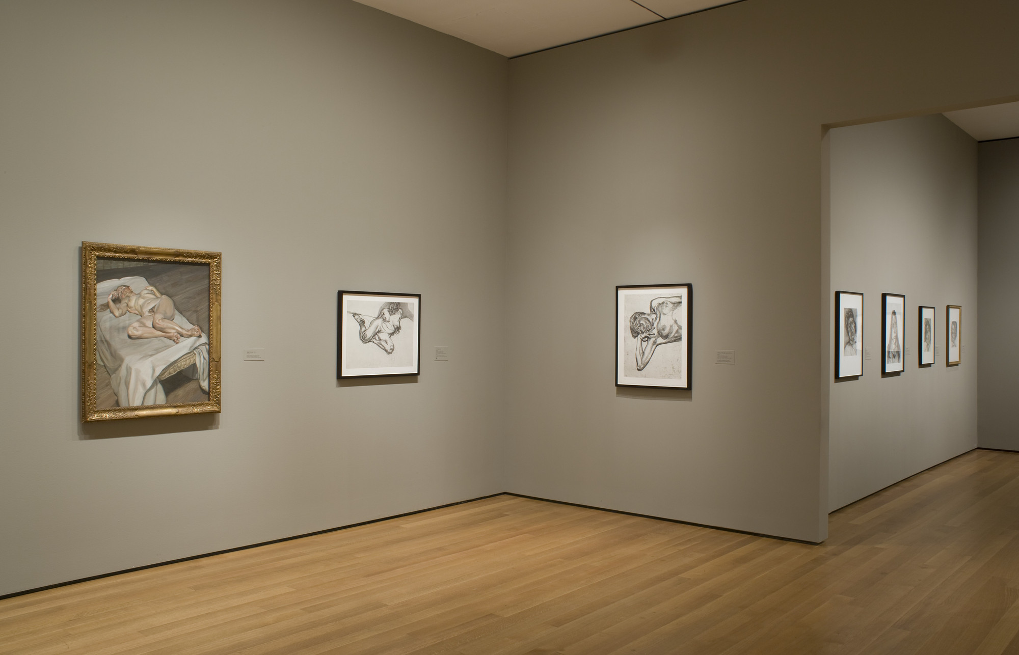 Installation view of the exhibition "Lucian Freud: The Painter's ...