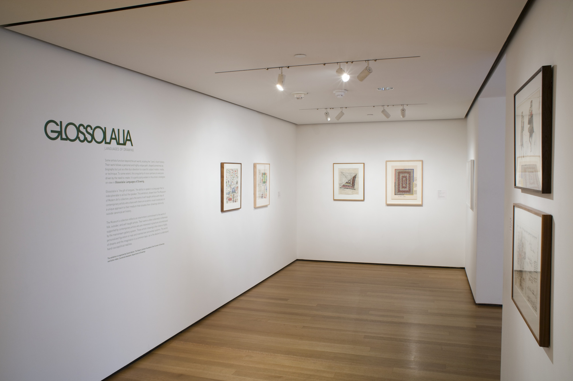 Installation view of the exhibition "Glossolalia: Languages of Drawing ...