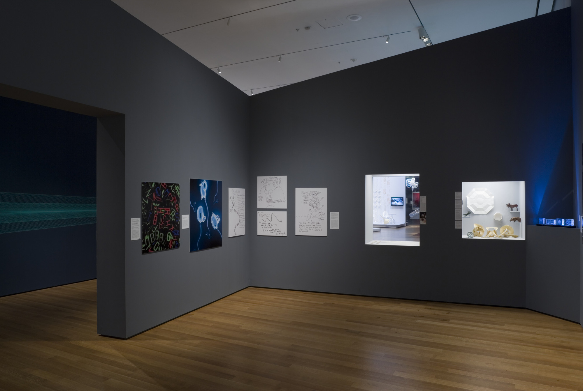 Installation view of the exhibition "Design and the Elastic Mind" | MoMA