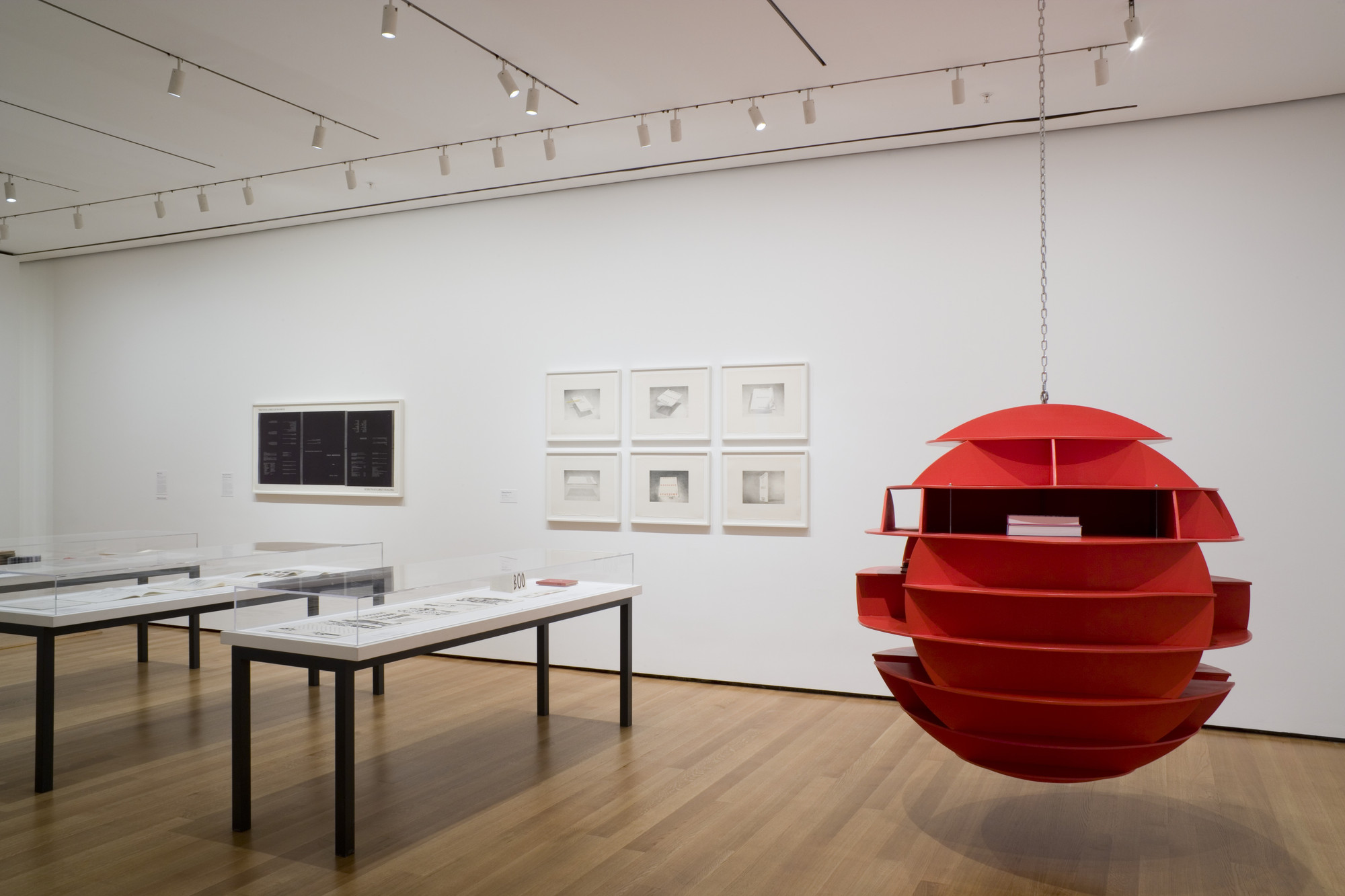 Installation view of the exhibition "Book/Shelf" | MoMA
