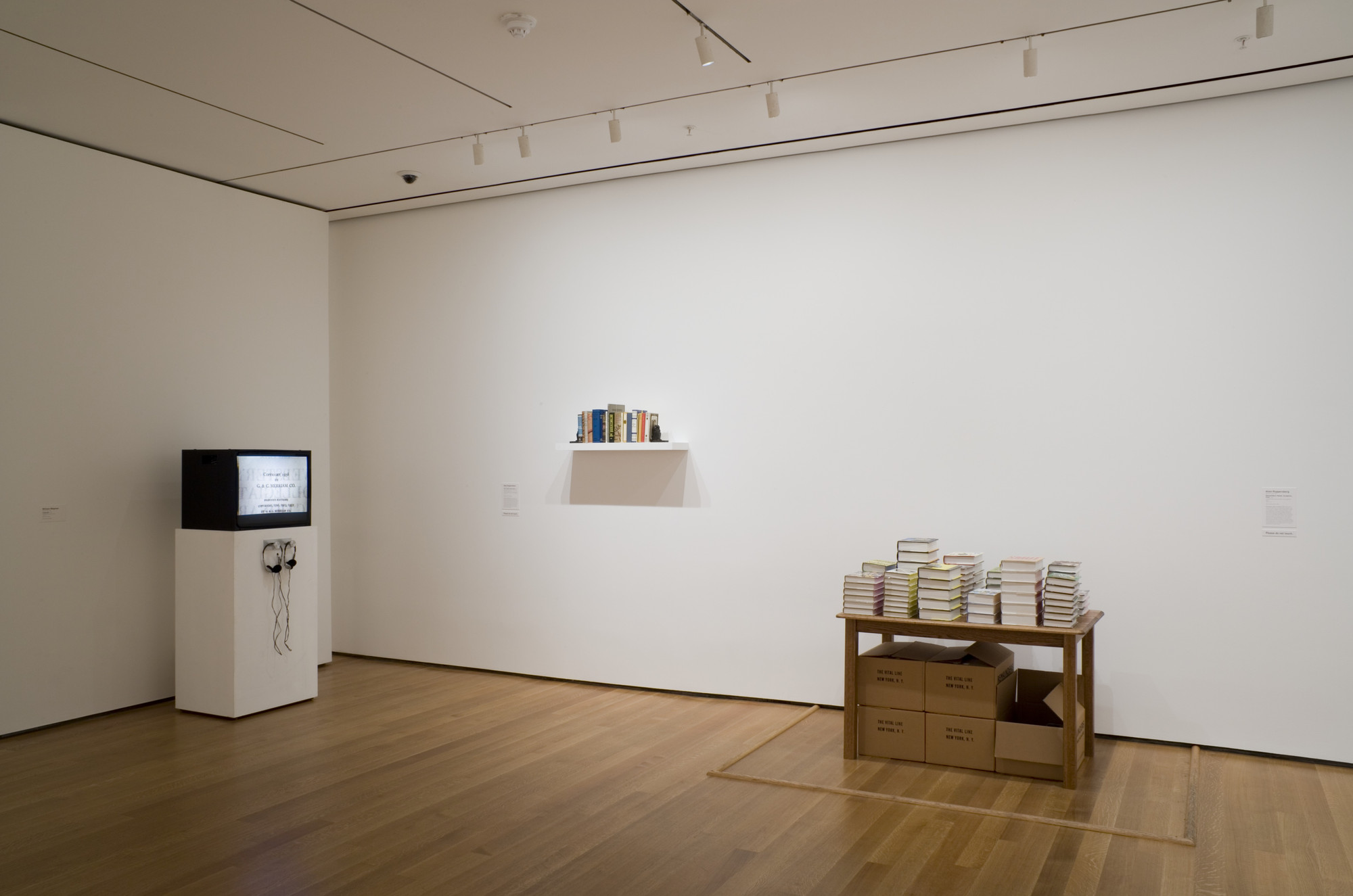Installation view of the exhibition "Book/Shelf" | MoMA
