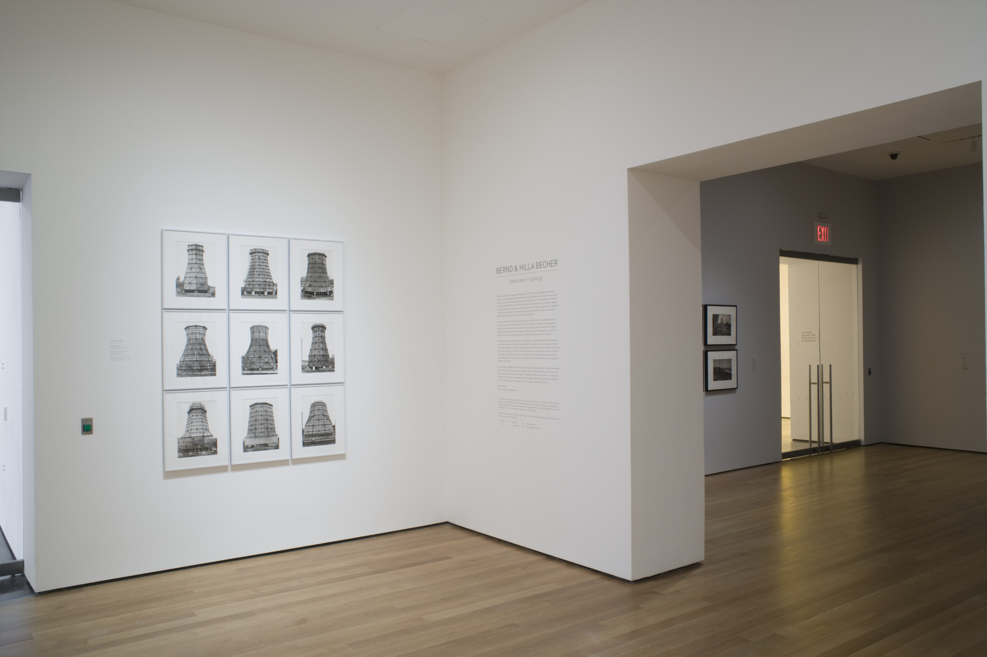 Installation view of the exhibition "Bernd and Hilla Becher: Landscape ...