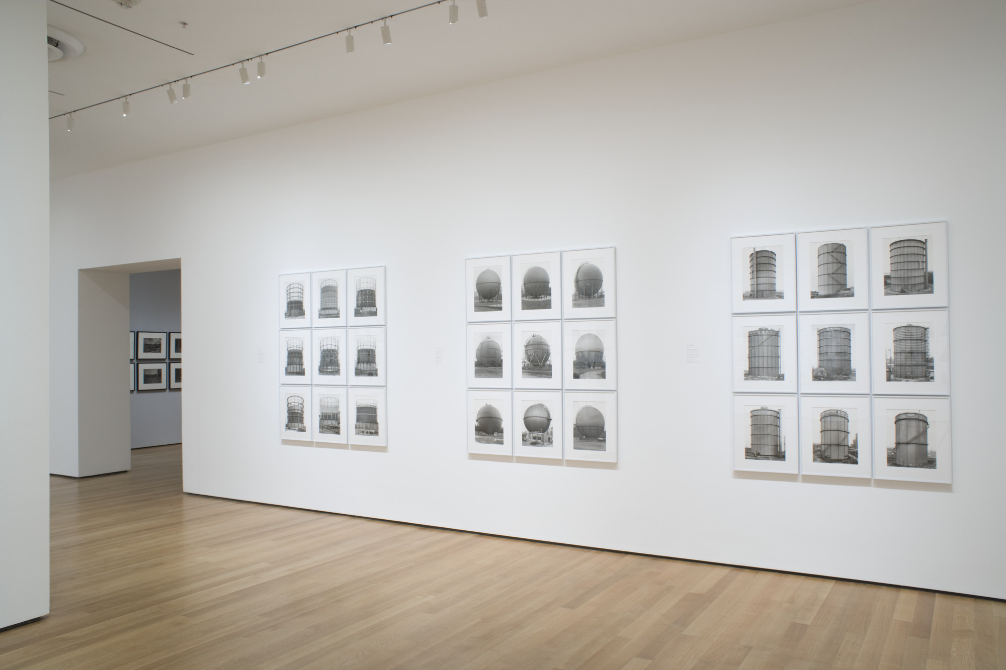 Installation view of the exhibition "Bernd and Hilla Becher: Landscape ...