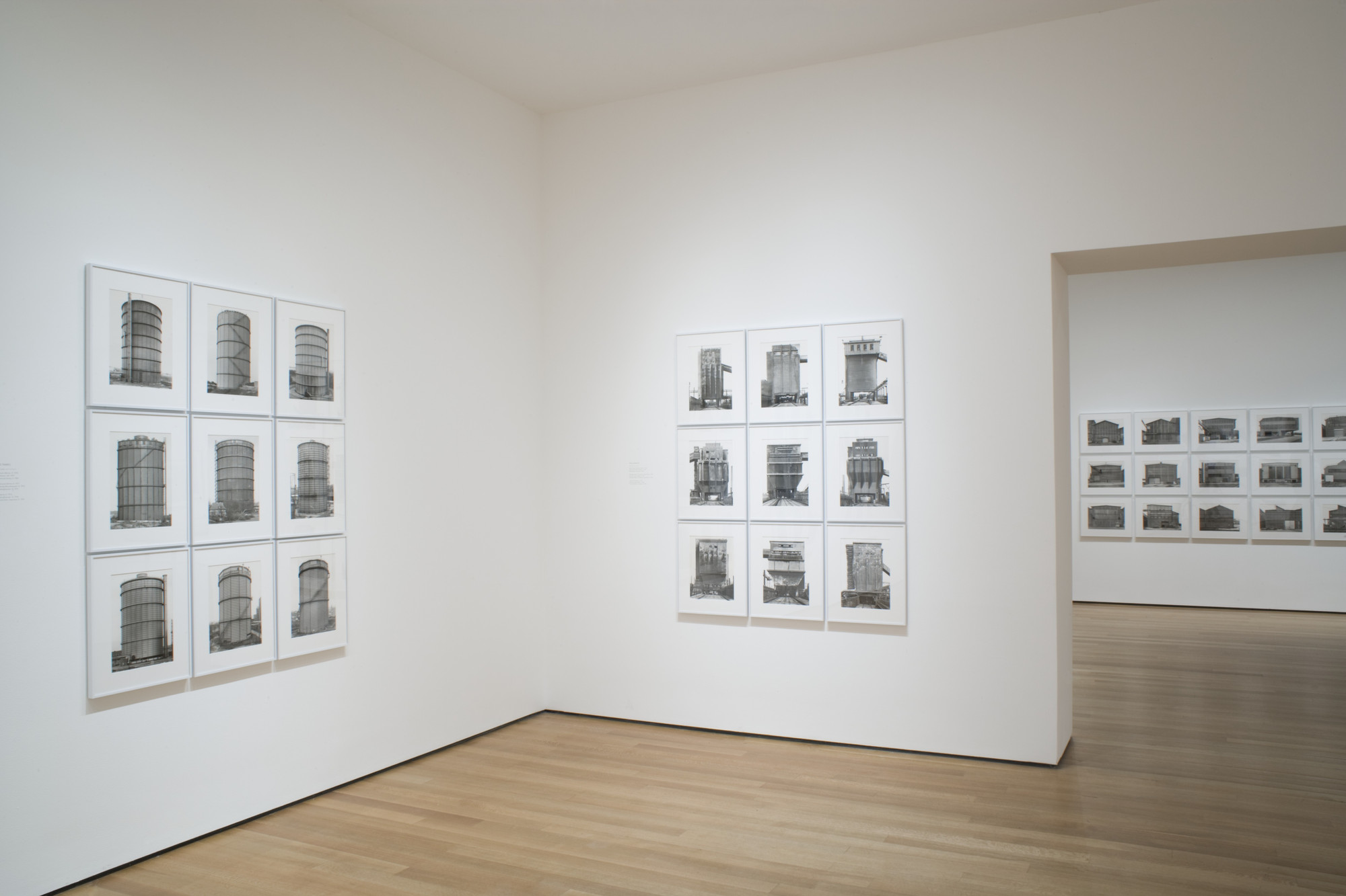 Installation view of the exhibition "Bernd and Hilla Becher: Landscape ...