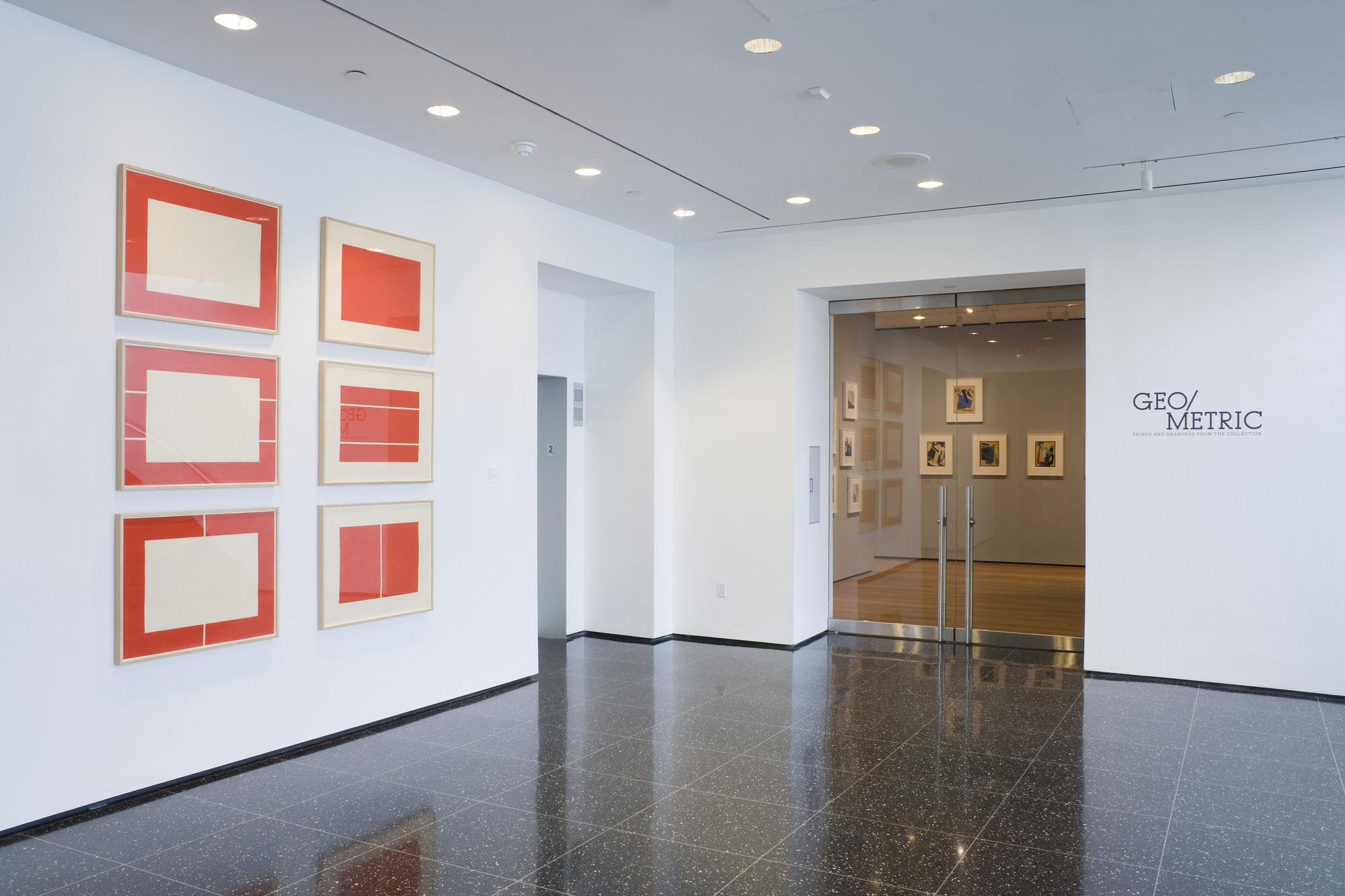 Installation view of the exhibition "Geo/Metric: Prints and Drawings ...