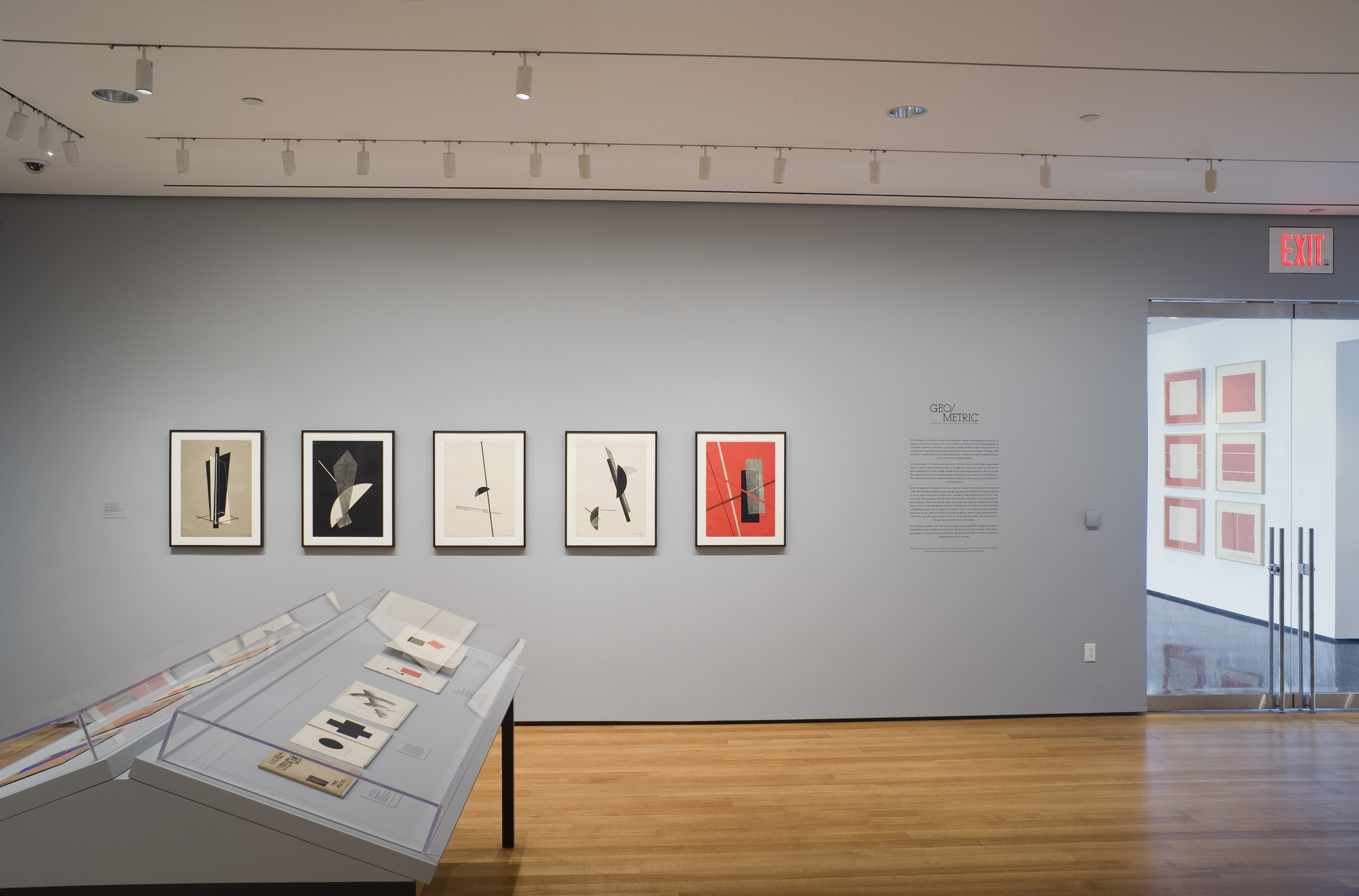 Installation view of the exhibition "Geo/Metric: Prints and Drawings ...