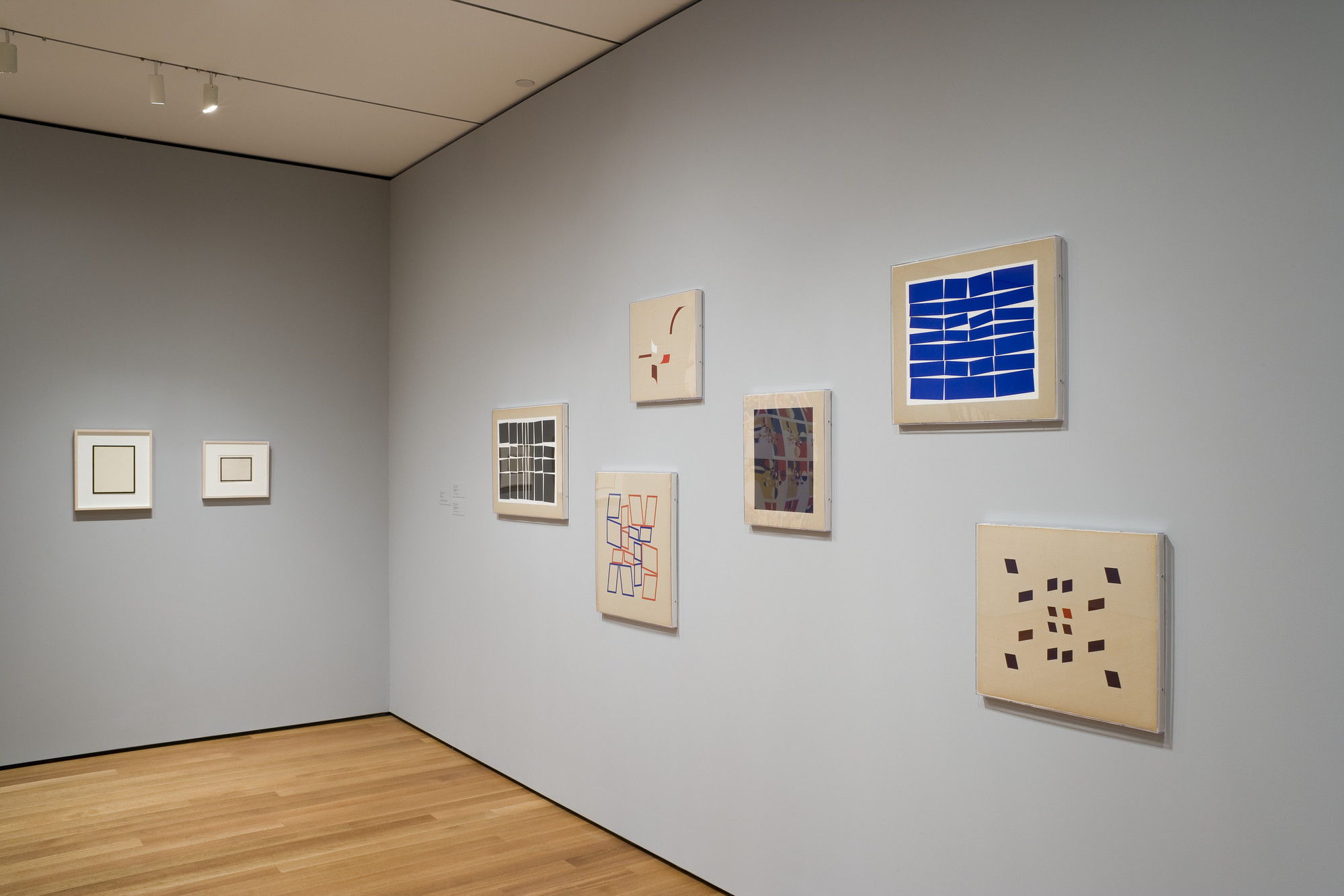 Installation view of the exhibition "Geo/Metric: Prints and Drawings ...